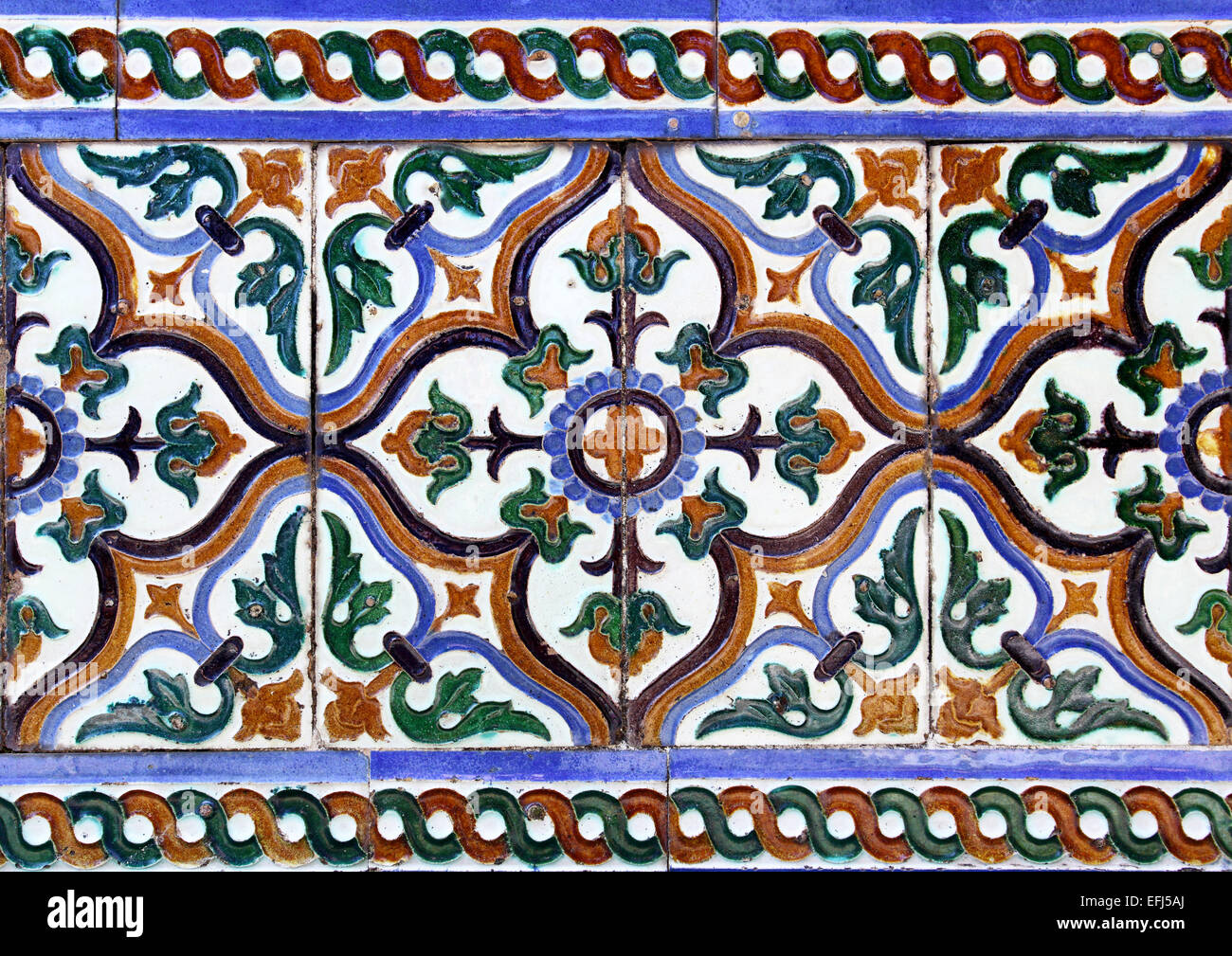 Seville alcazar ceramic tiles hi-res stock photography and images - Alamy
