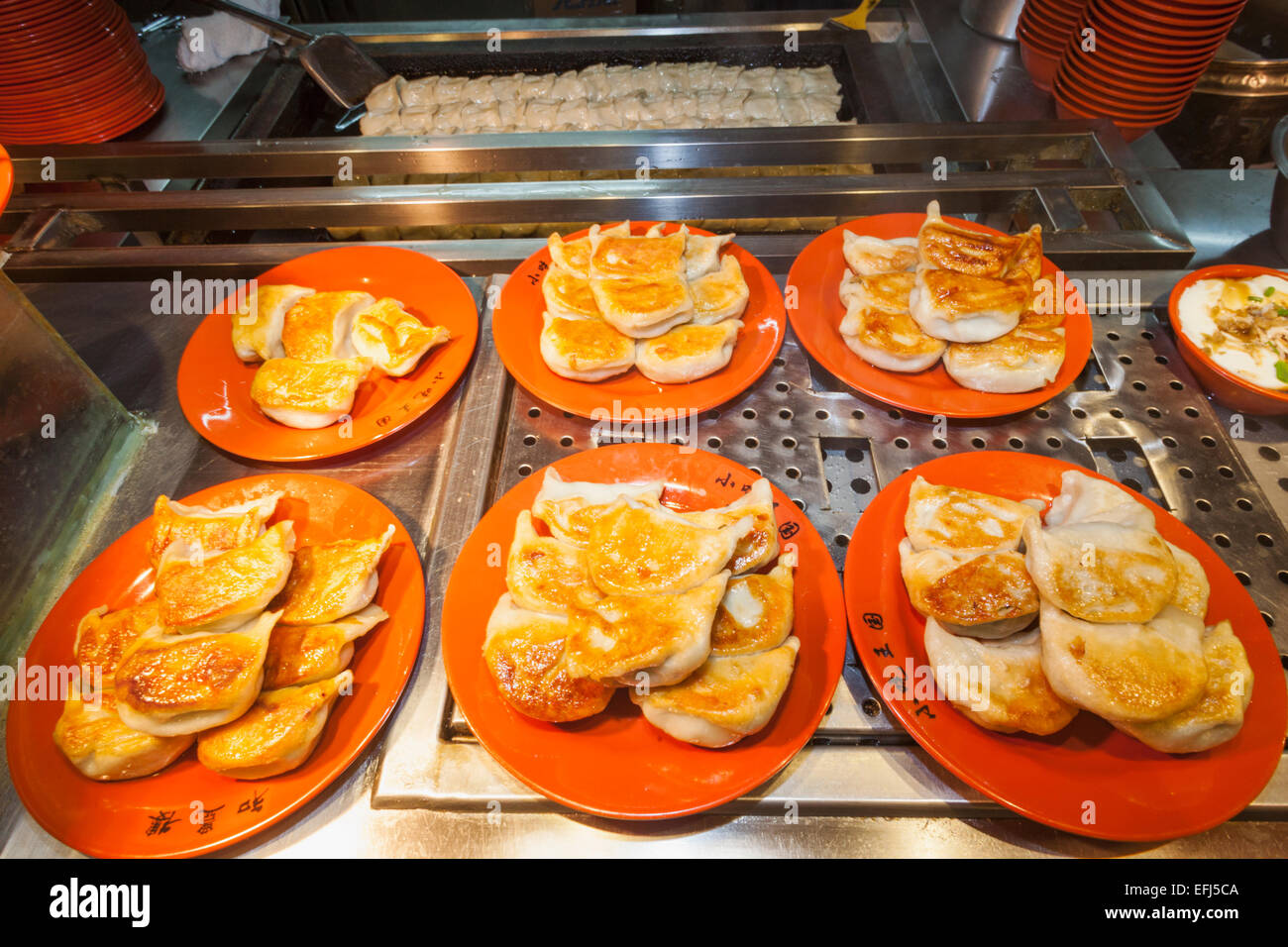 China, Shanghai, Yuyuan Garden, Restaurant Display of Fried Dumplings ...