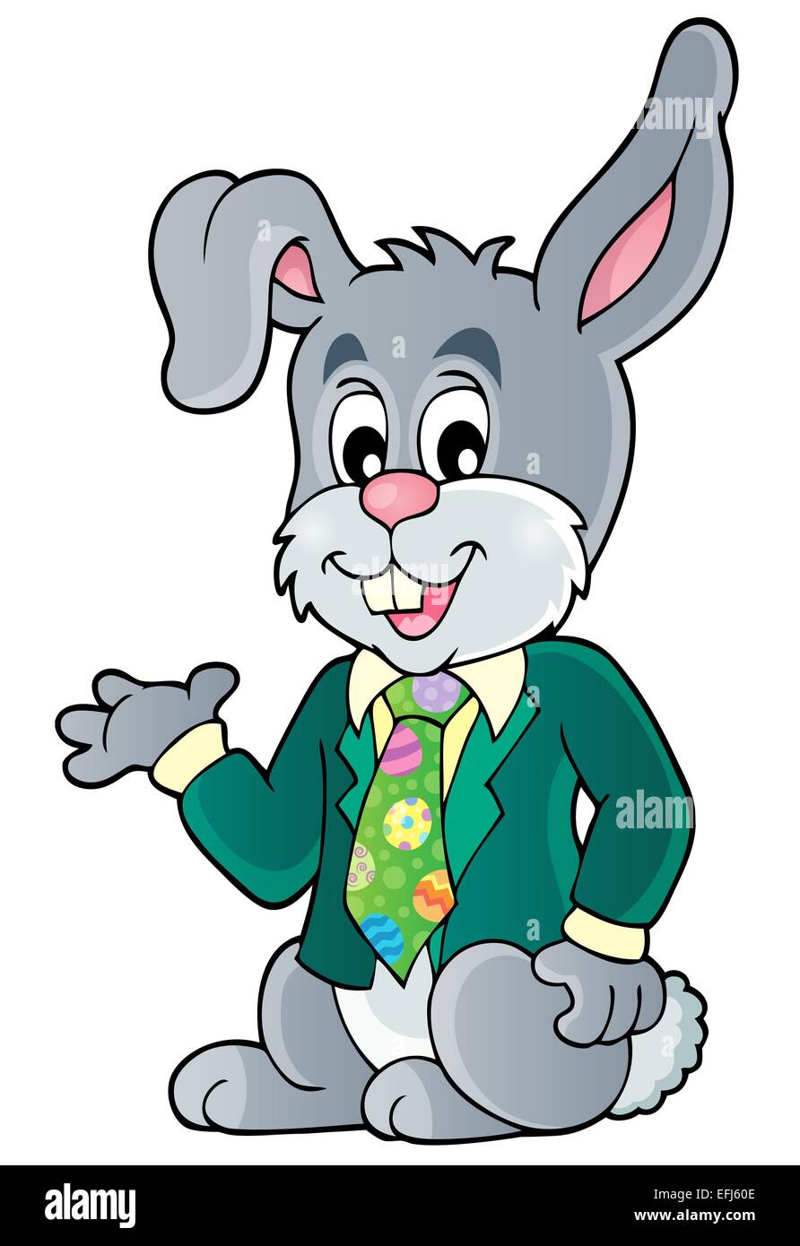Easter rabbit theme image 1 - picture illustration Stock Photo - Alamy