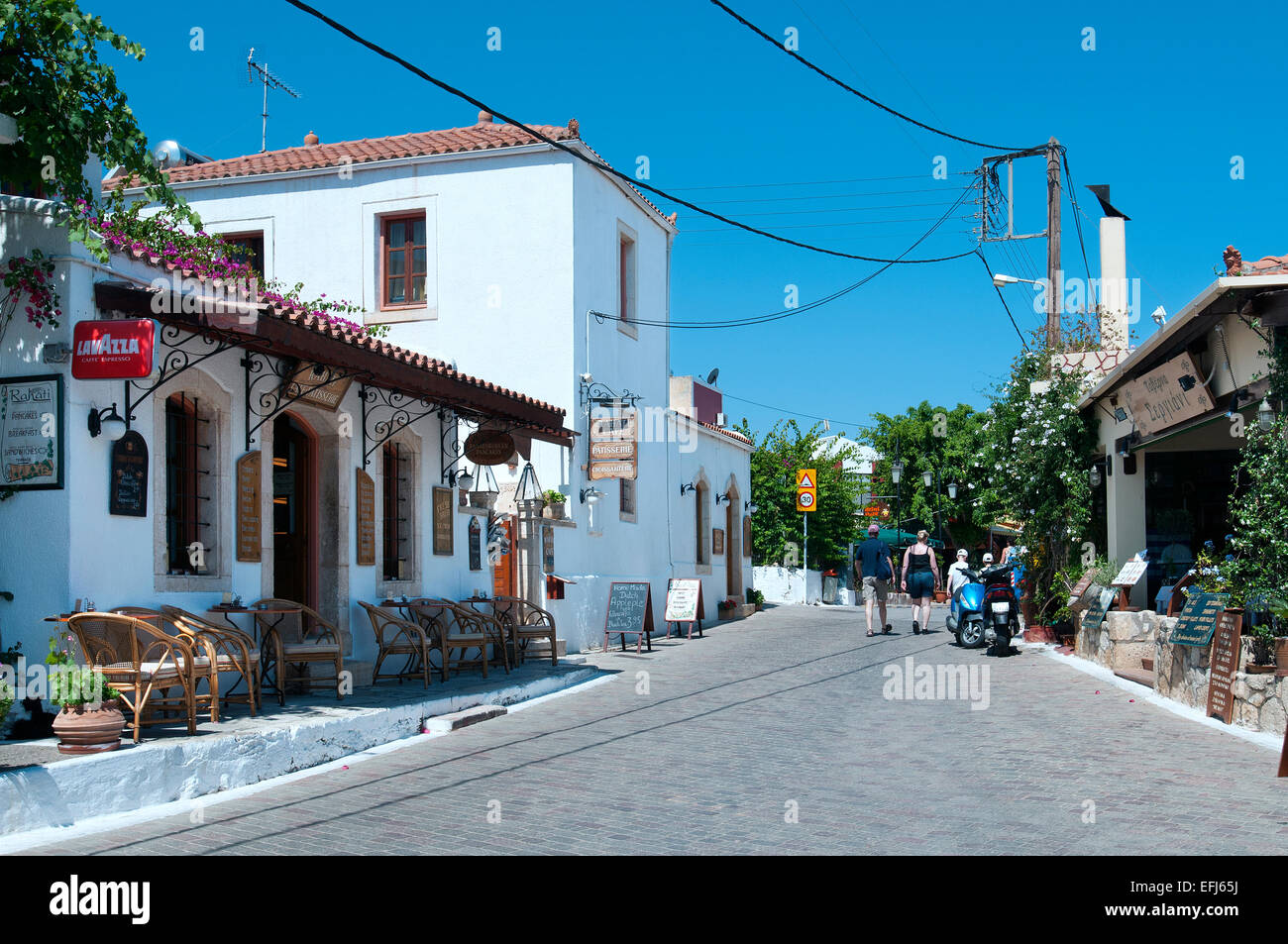 Hersonissos Village, Crete, Greece Stock Photo - Alamy