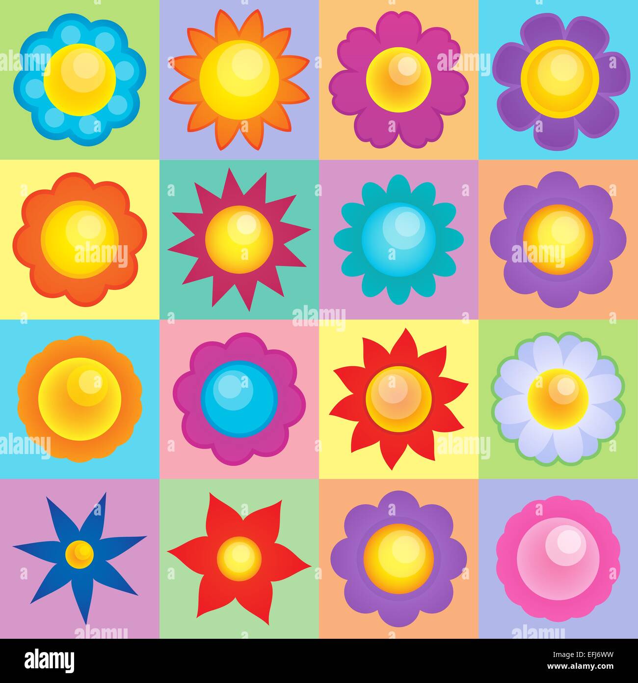 Flower topic image 2 - picture illustration Stock Photo - Alamy