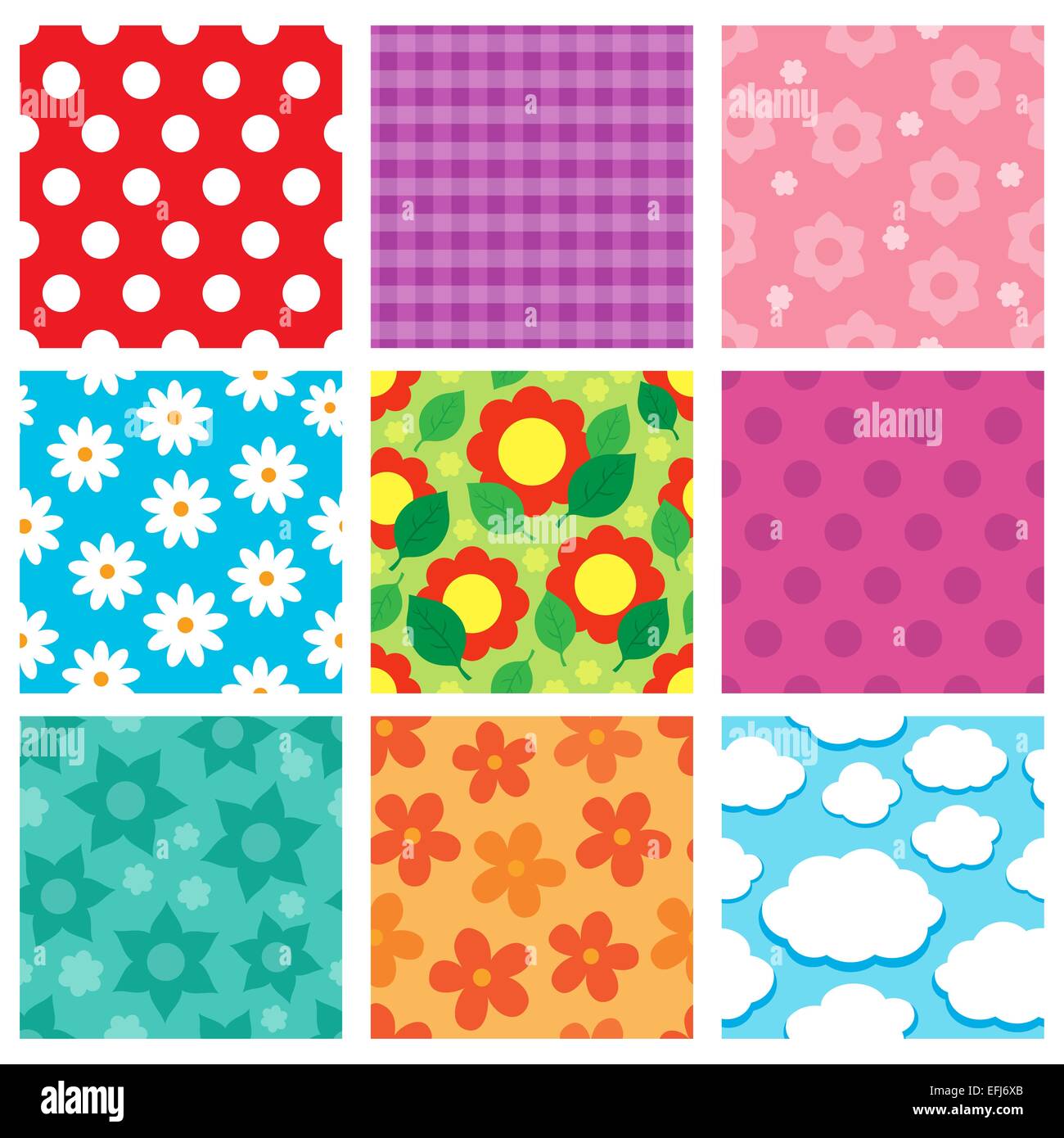 Pattern theme collection 2 - picture illustration Stock Photo - Alamy