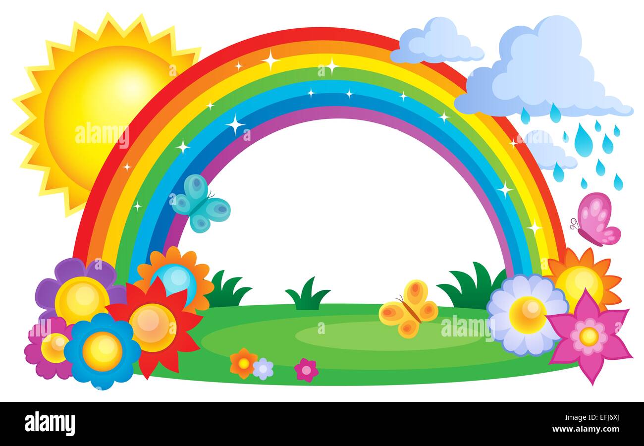 Rainbow topic image 2 - picture illustration Stock Photo - Alamy