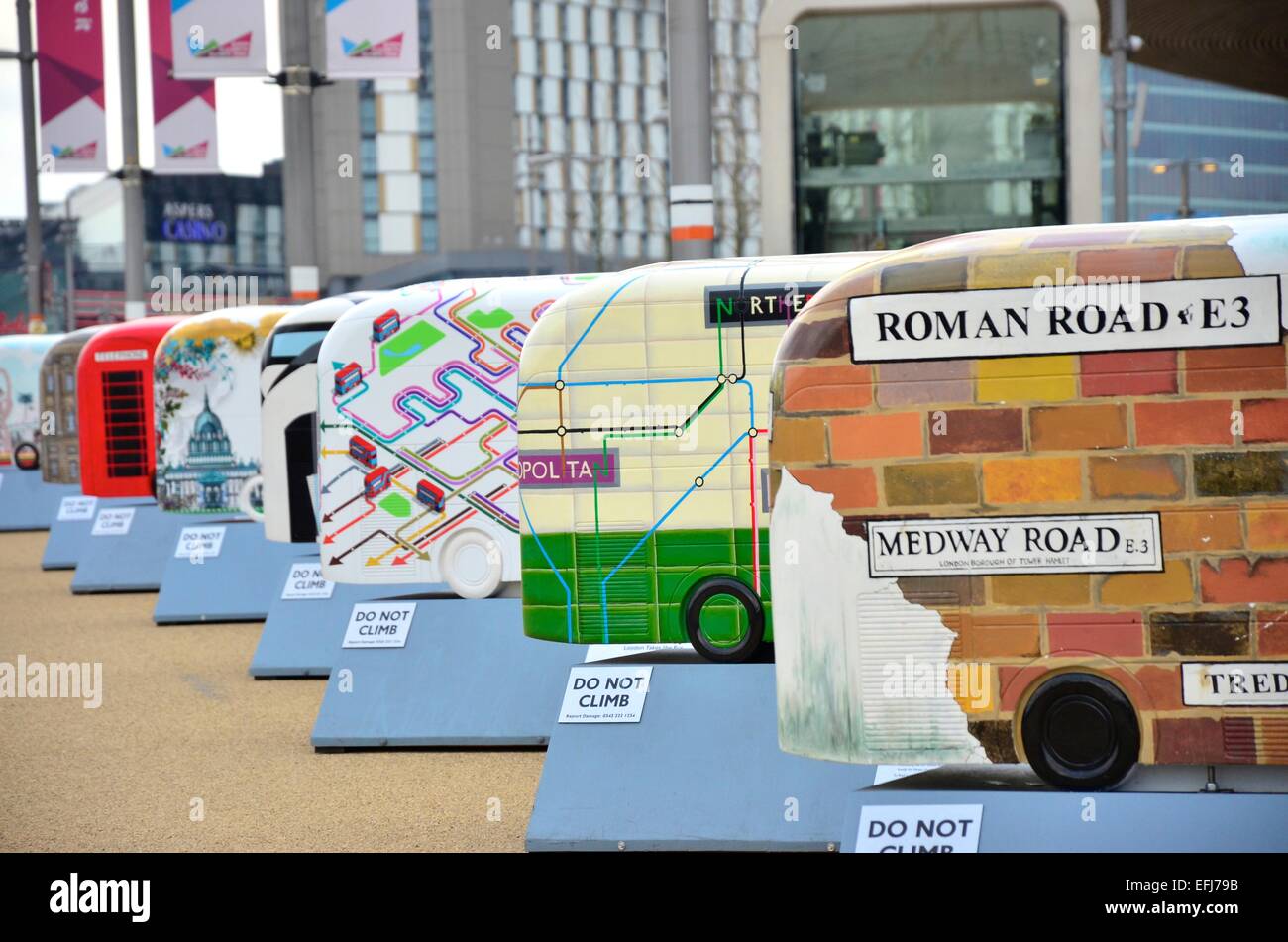 A Row of Model Buses at the Year of the Bus Exhibition at the Queen ...