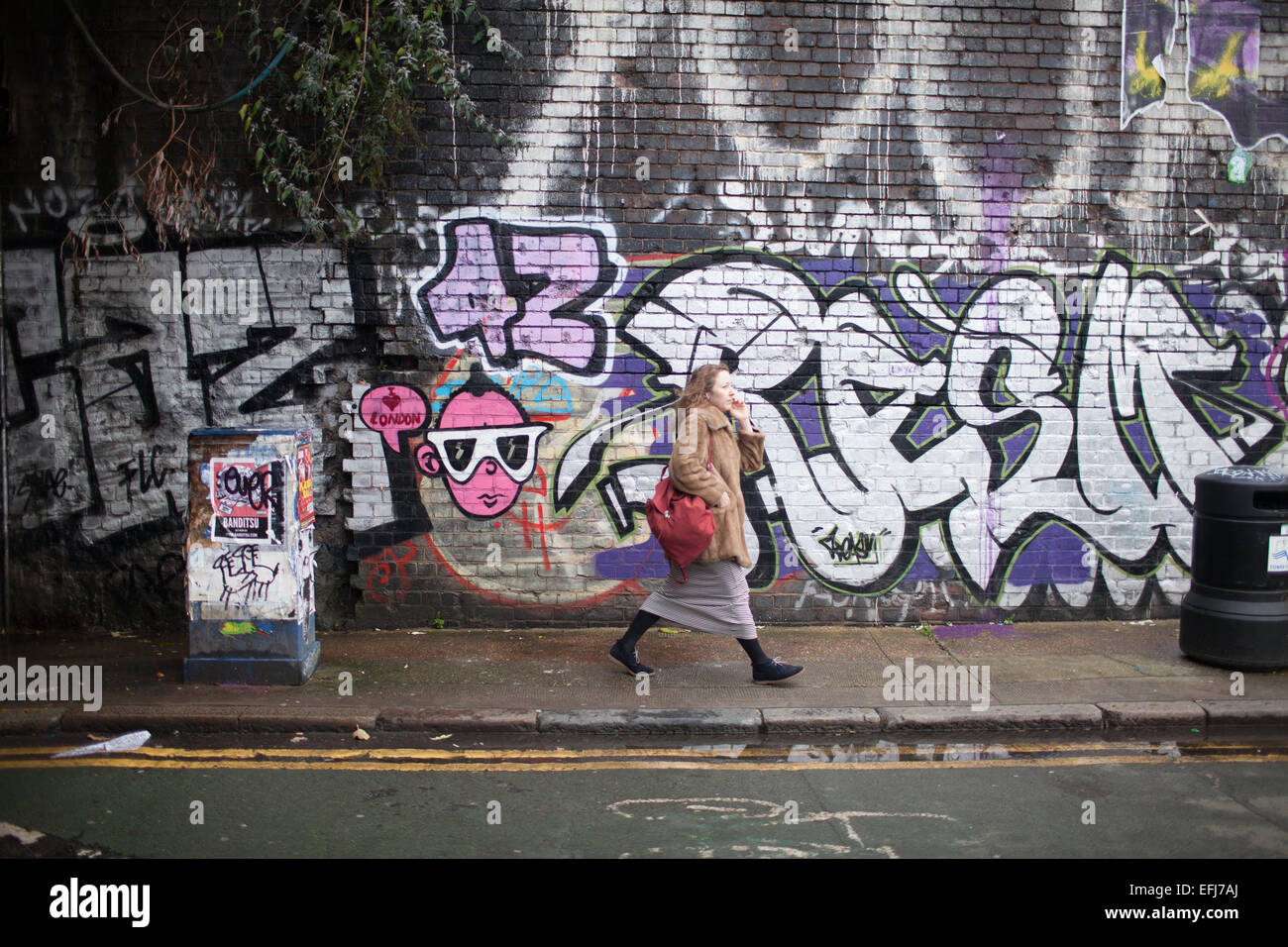 Graffiti in Shoreditch, London, UK Stock Photo - Alamy
