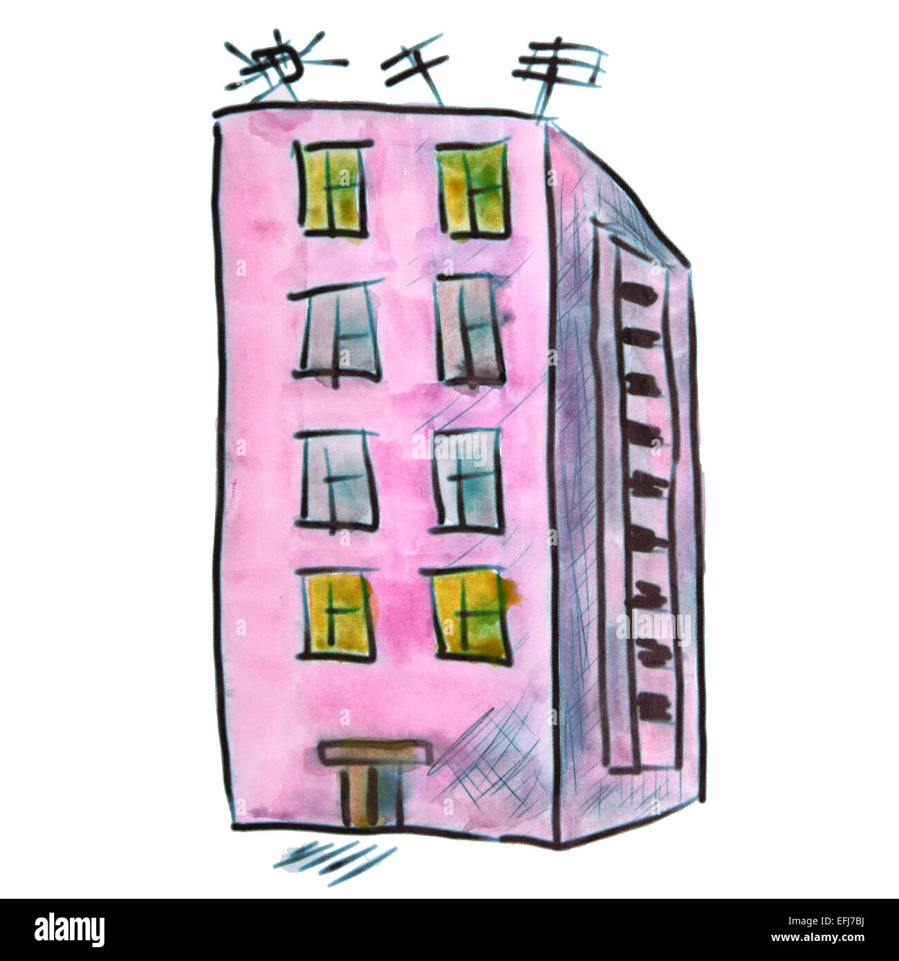 Apartment House Drawing at Carlos Brookover blog
