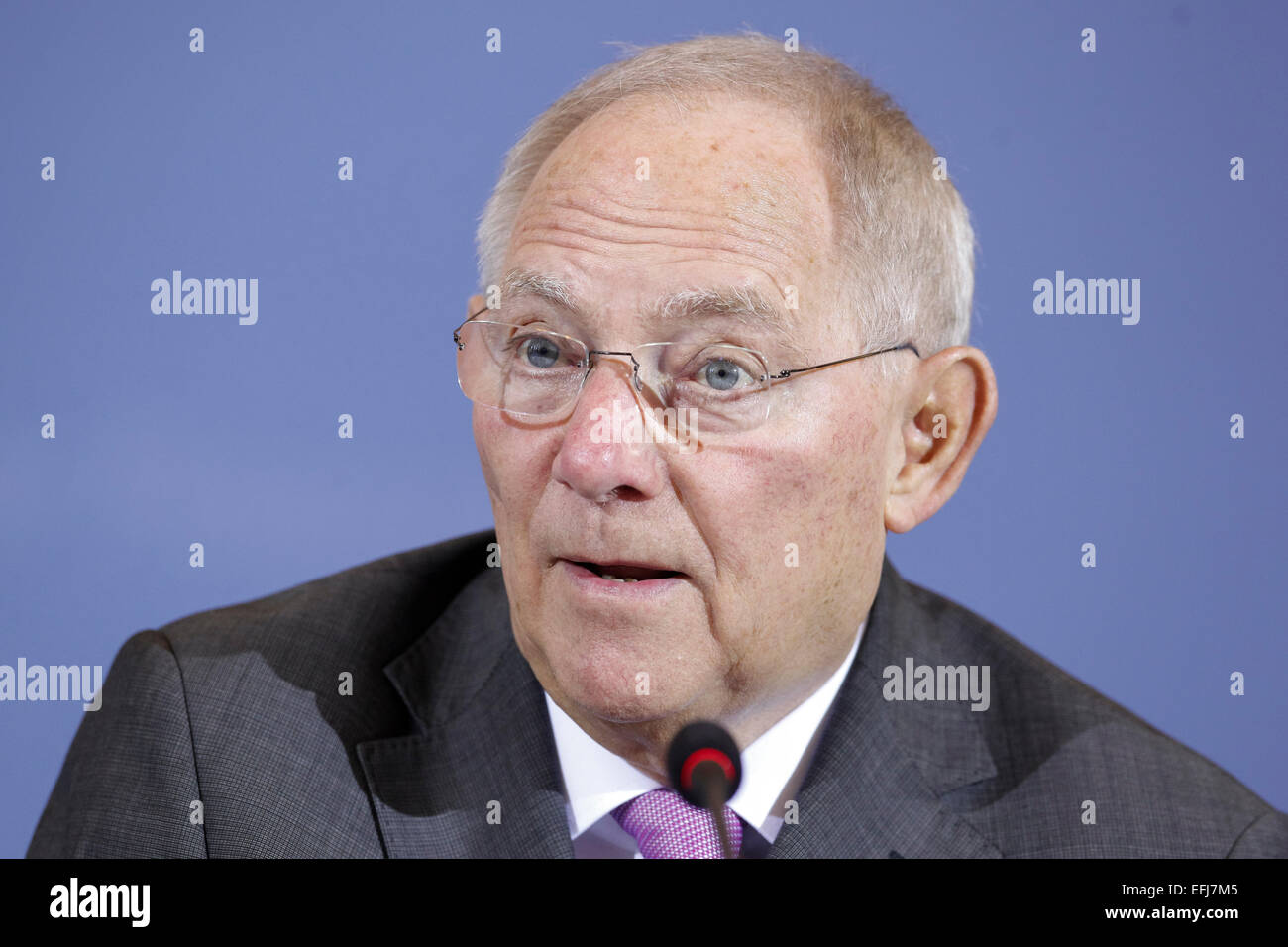 Berlin, Germany. 05th Feb, 2015. Wolfgang Schäuble (CDU), German ...