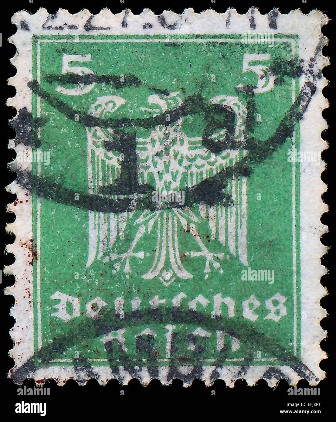 GERMAN EMPIRE - CIRCA 1914: A stamp printed in the German Empire shows ...