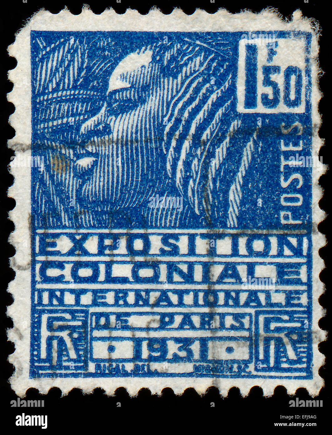 FRANCE - CIRCA 1930: A stamp printed in France shows Woman of the Fachi ...