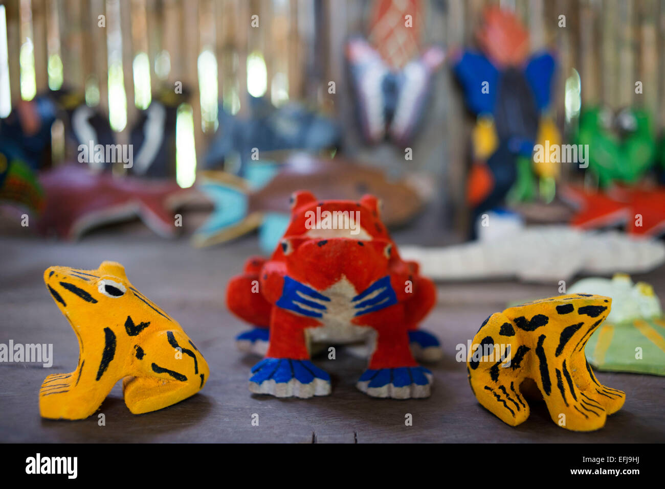 Frog toys souvenirs. Ngobe Bugle Indian Village Of Salt Creek Near ...