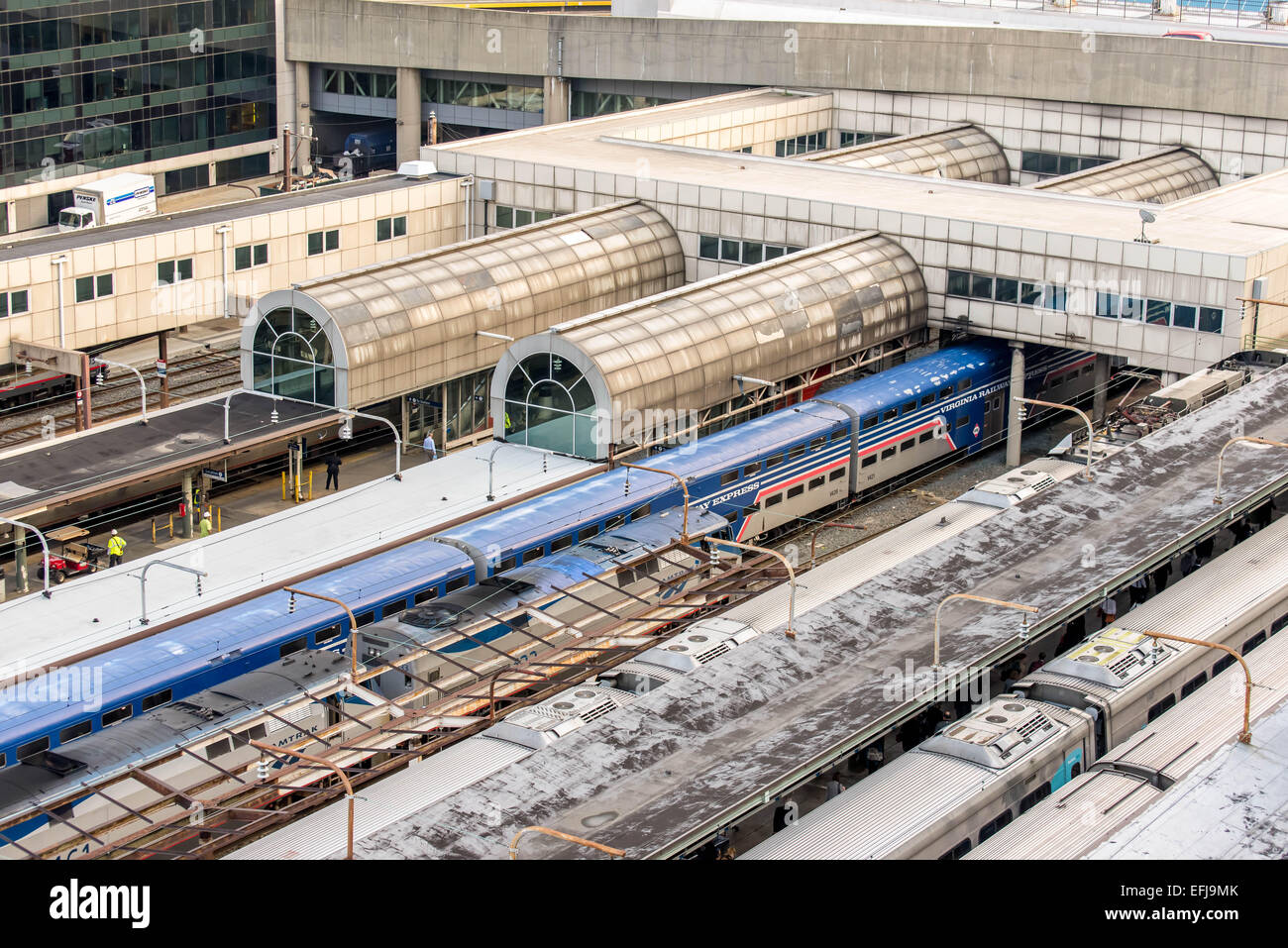 October 2, 2014: Washington, DC - Trains pulled into Union Station ...