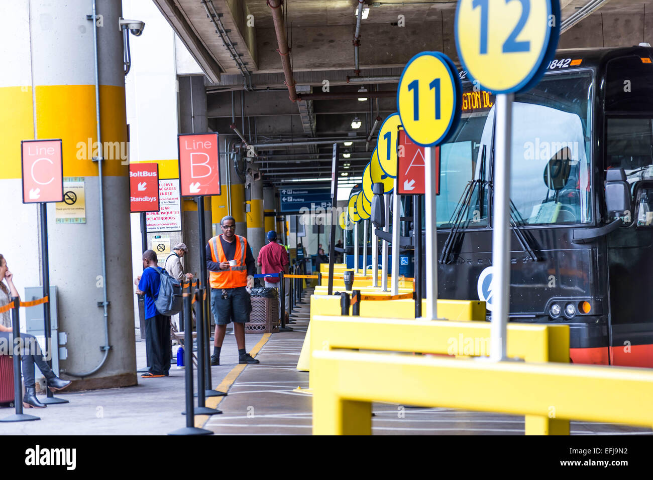 October 3, 2014: Washington, DC Union Station Greyhound bus terminal ...