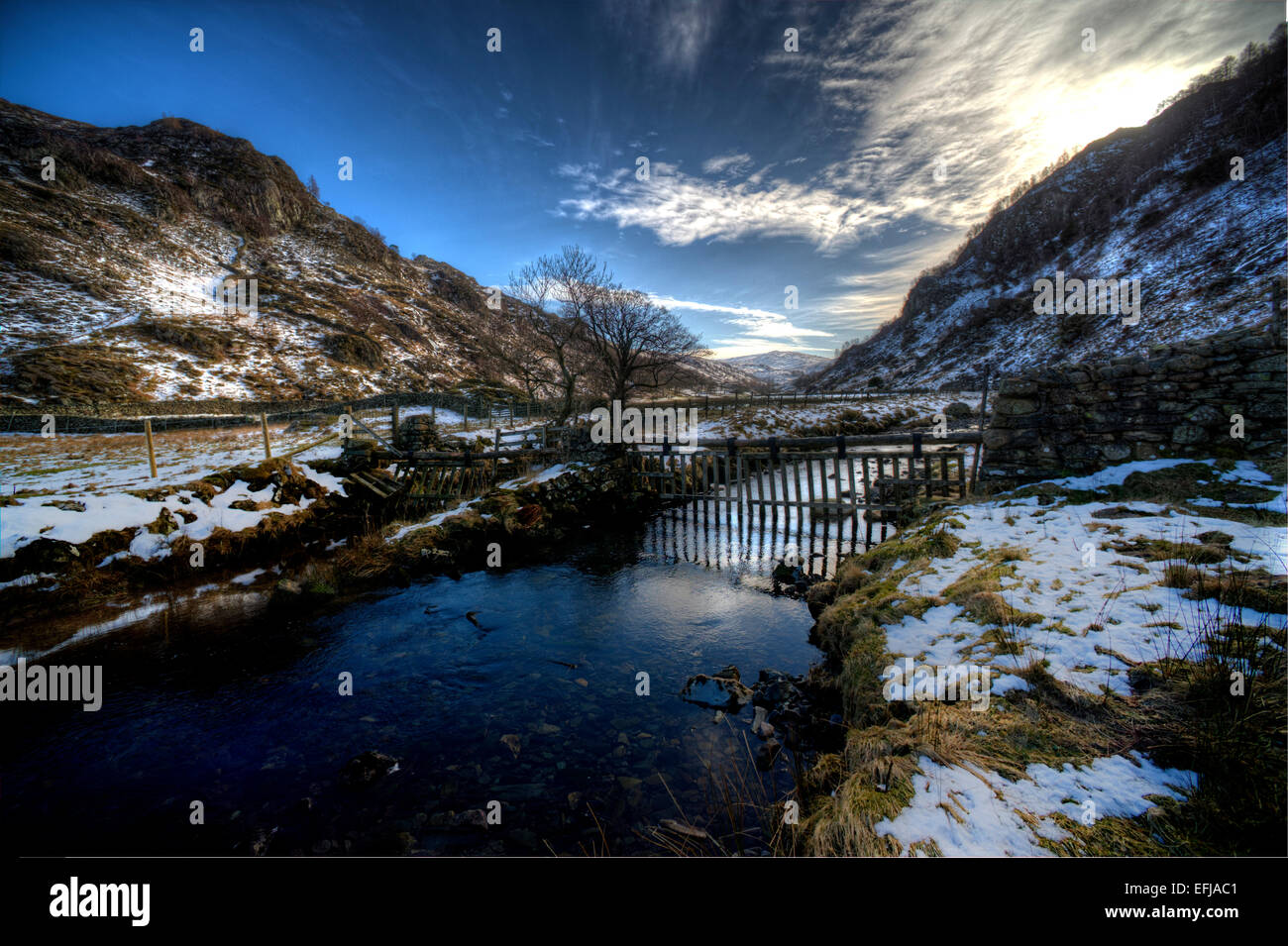 Blea Tarn Gill, Watendlath valley, English Lake District Stock Photo ...
