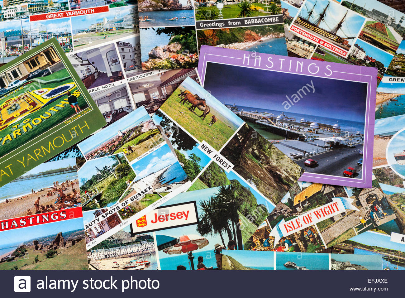 Collection Of Postcards Stock Photos & Collection Of Postcards Stock ...