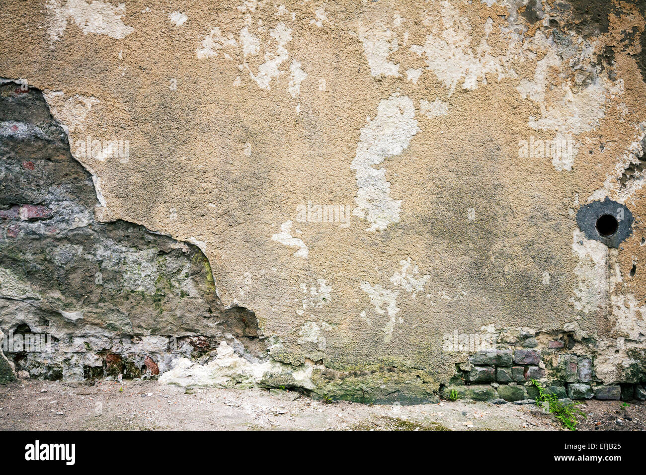 Old weathered wall of bricks and a ground Stock Photo - Alamy