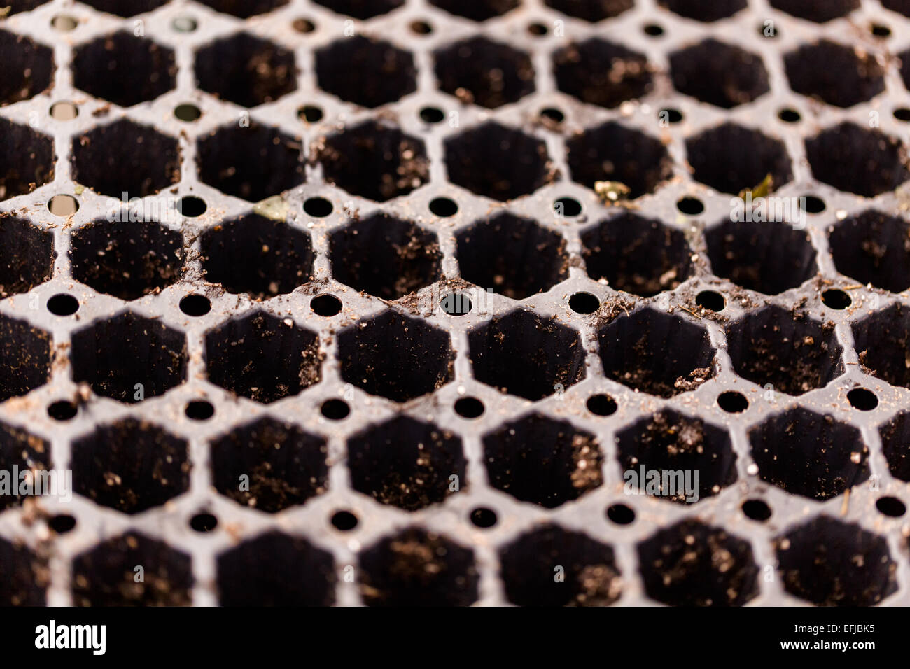 Empty small planting pots in garden center Stock Photo - Alamy