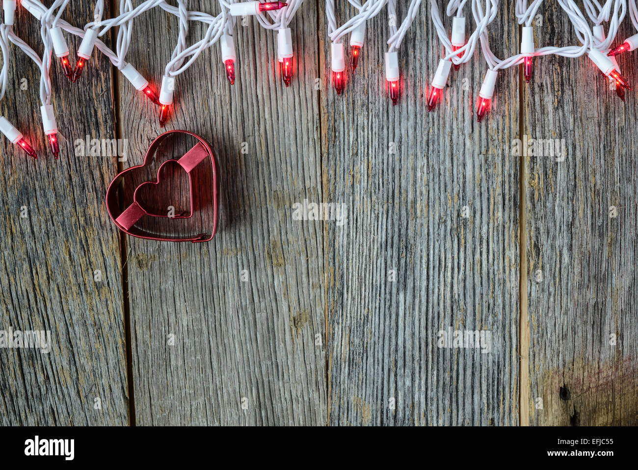Valentine's Day Top Down Background Blurred with Hearts and Lights ...