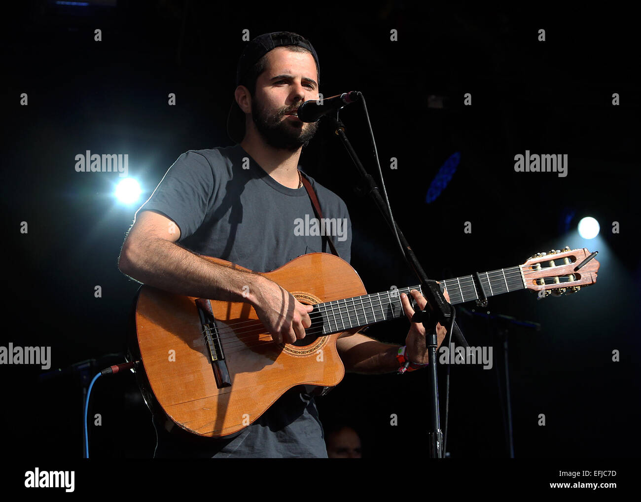 Nick Mulvey performing on the Castle Stage during Day Three of Camp ...