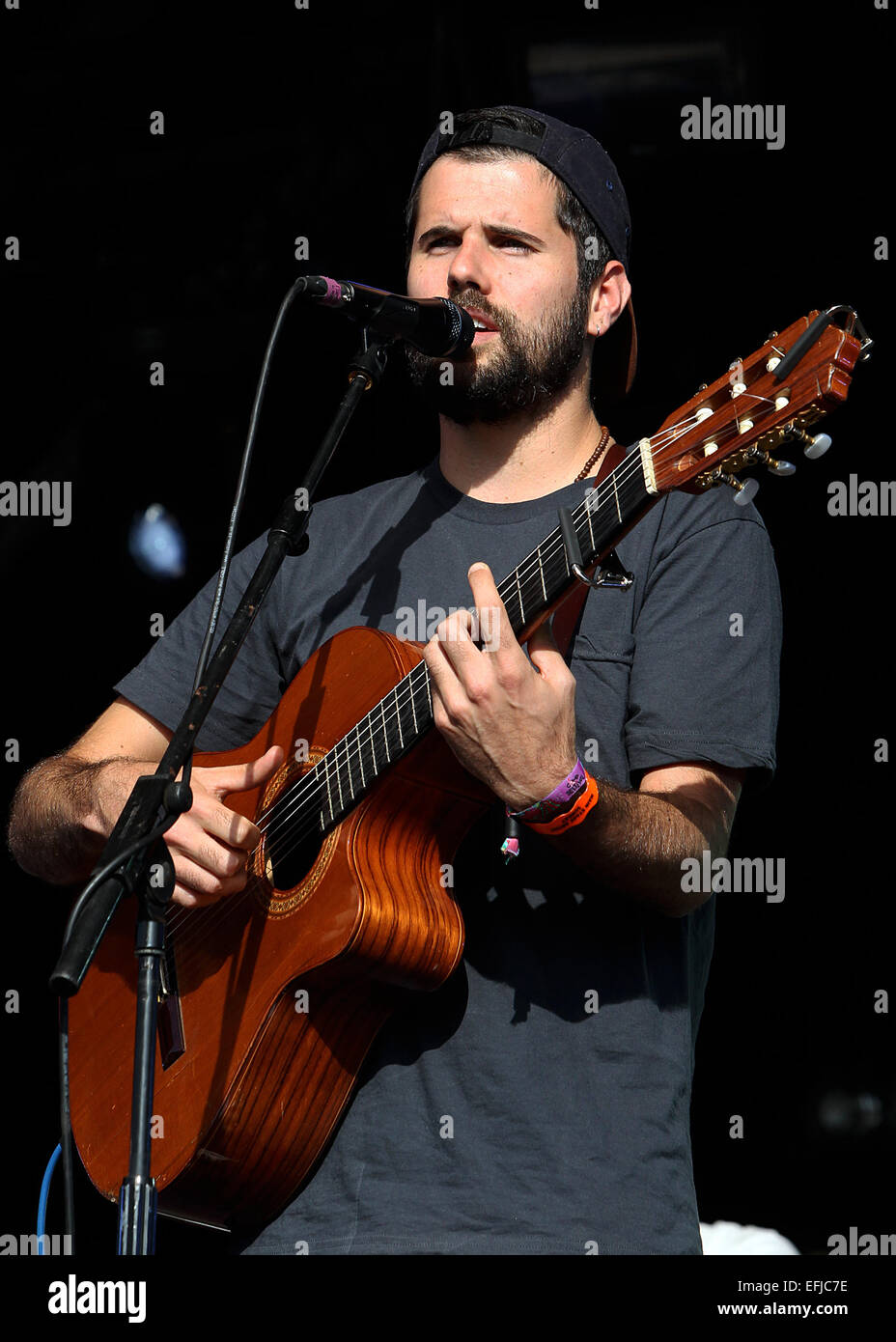 Nick Mulvey performing on the Castle Stage during Day Three of Camp ...