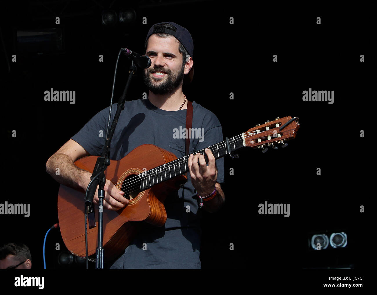 Nick Mulvey performing on the Castle Stage during Day Three of Camp ...