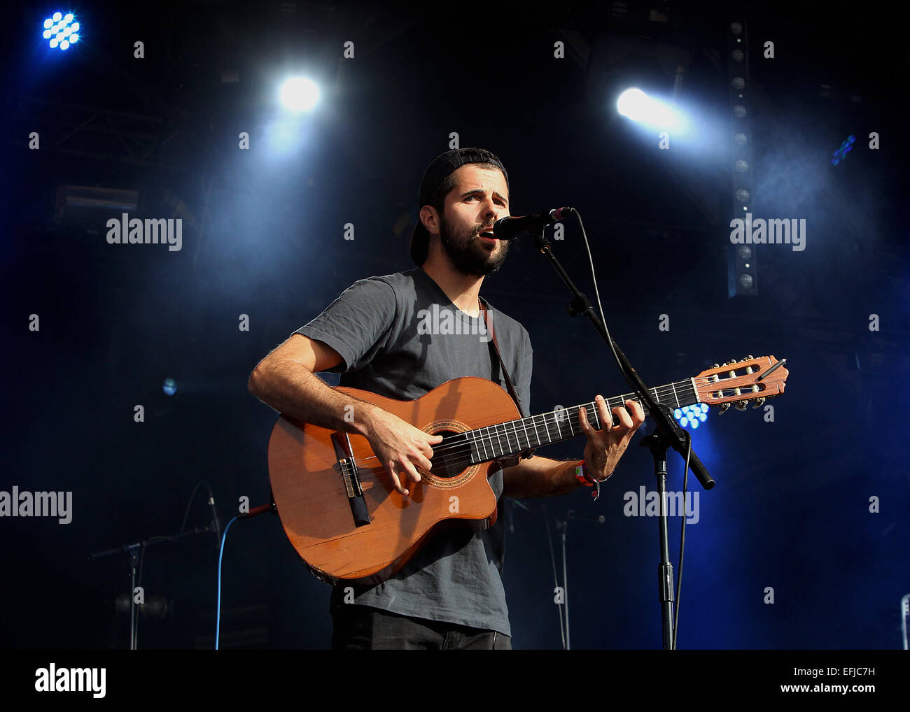 Nick Mulvey performing on the Castle Stage during Day Three of Camp ...