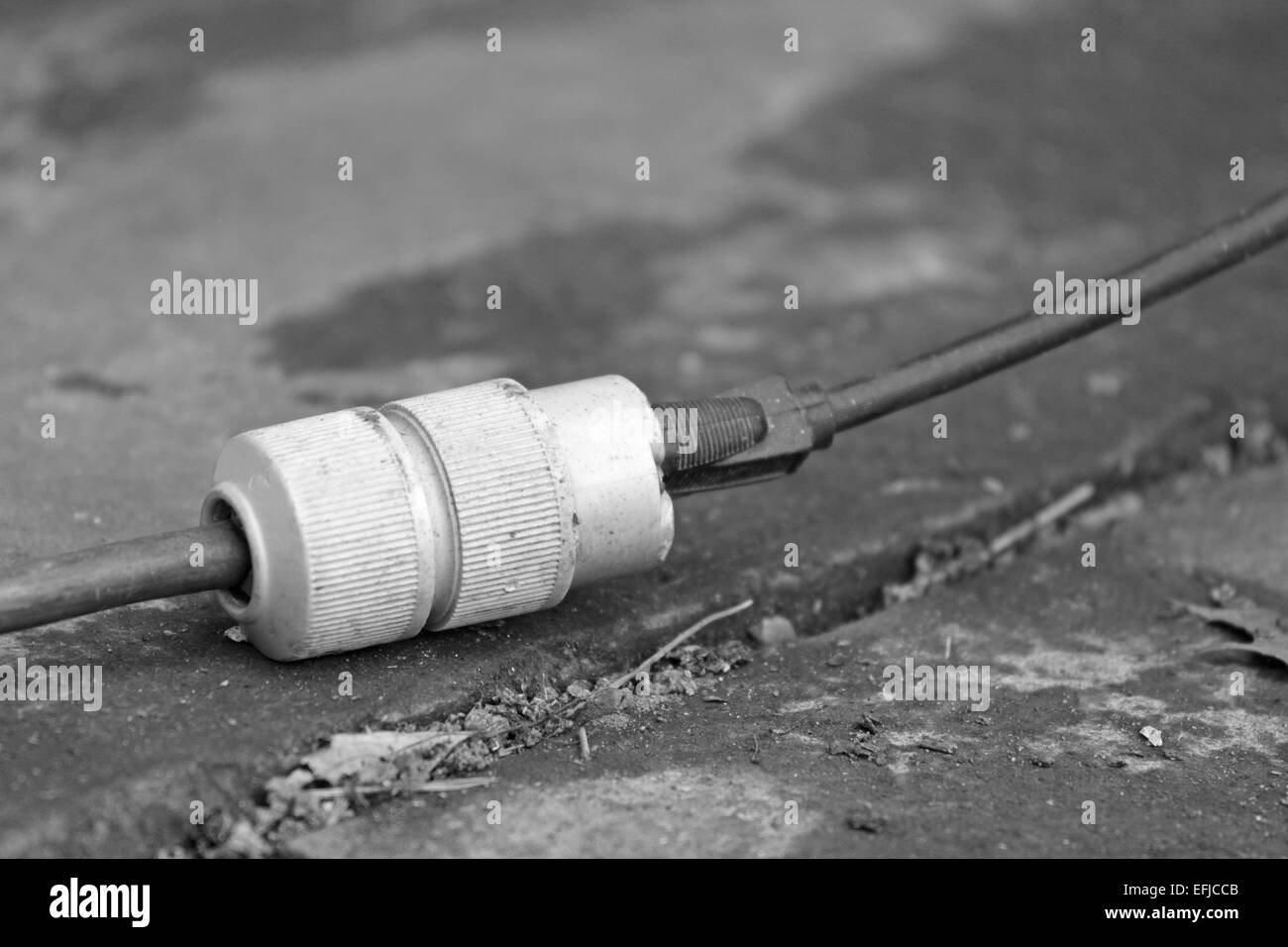 Power extension cord Black and White Stock Photos & Images - Alamy