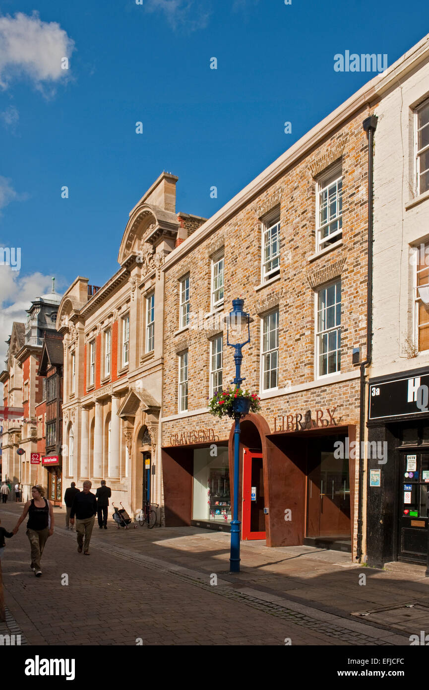 The new Library in Gravesend Kent. An extension to the original Carnegi ...