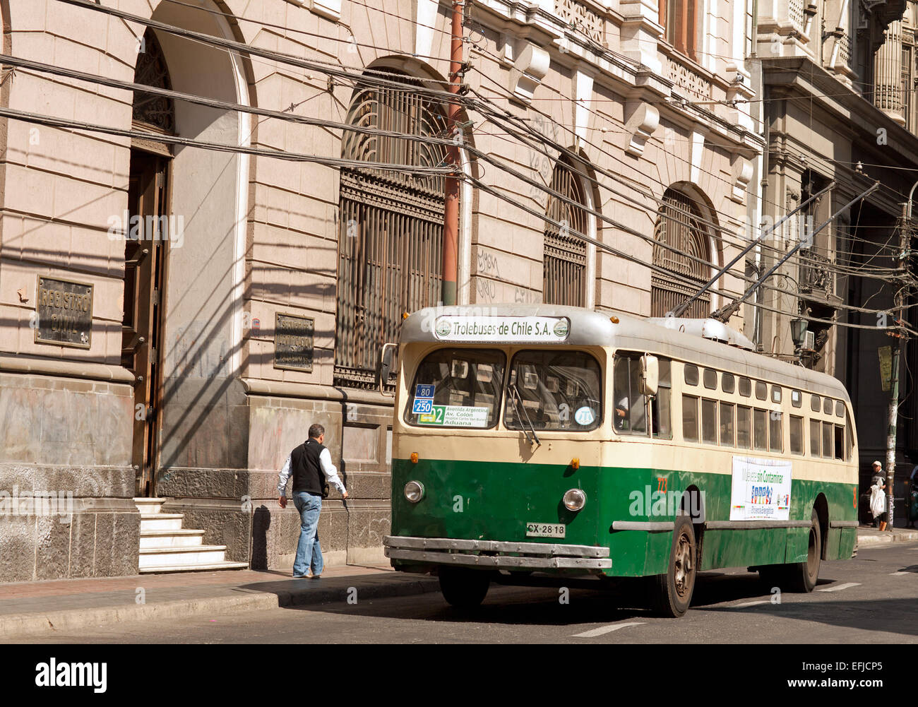 Bus travel in Valparaiso Stock Photo - Alamy
