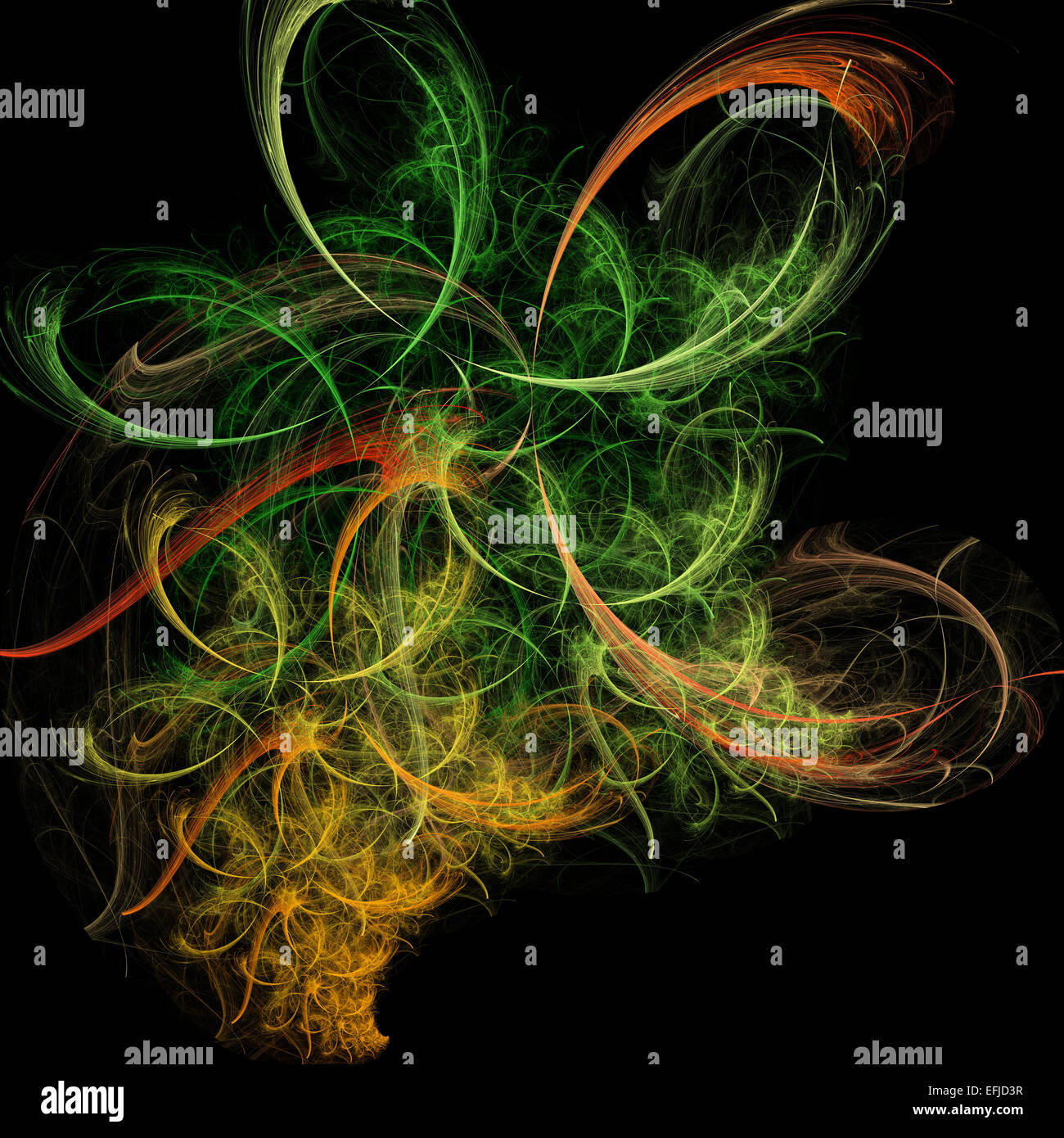 Elegant fractal design, abstract art, sparkling space flowers Stock ...