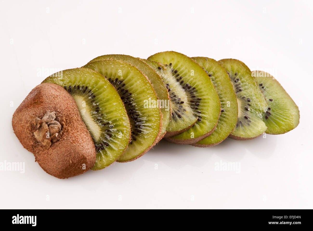 collection of fresh kiwi fruits isolated on white background Stock ...