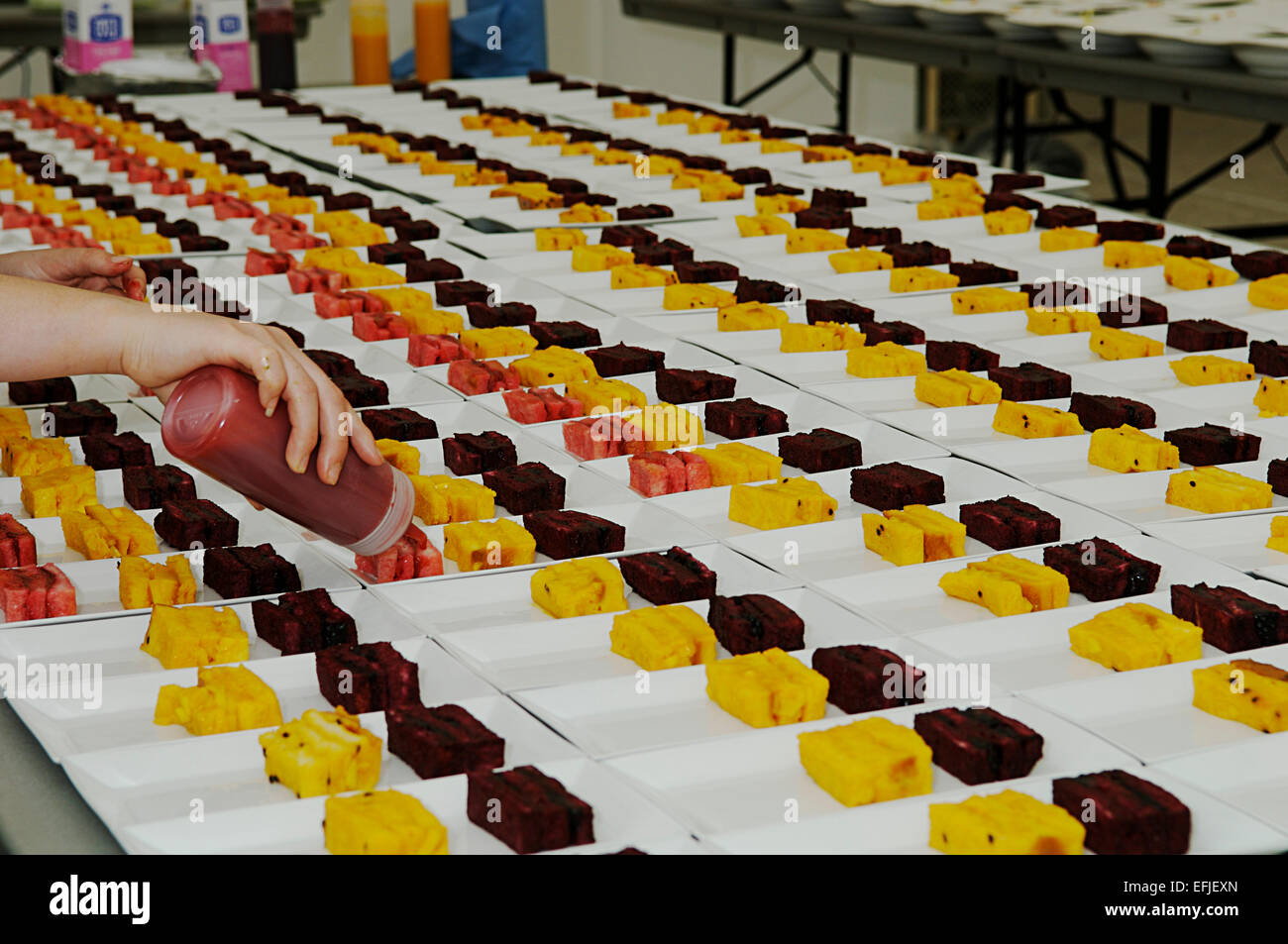 Catering food preparation Stock Photo - Alamy