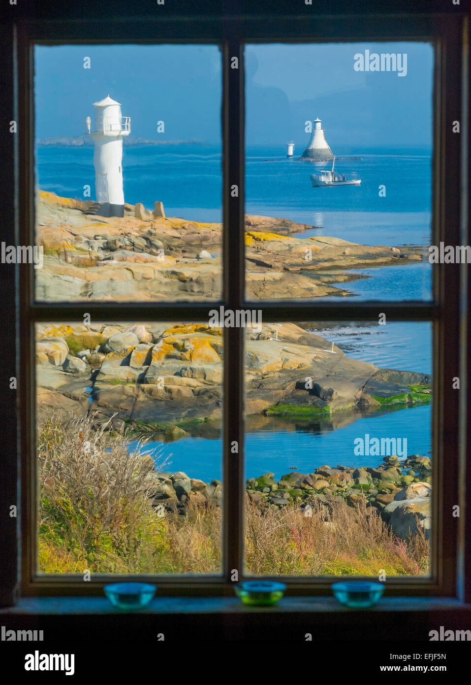 The view from an old hut at the Island of Vinga on the Swedish west ...