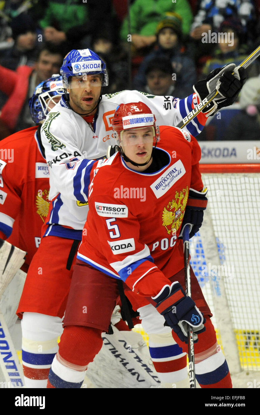 From left: Czech player Martin Rucinsky and Russian player Dmitry ...