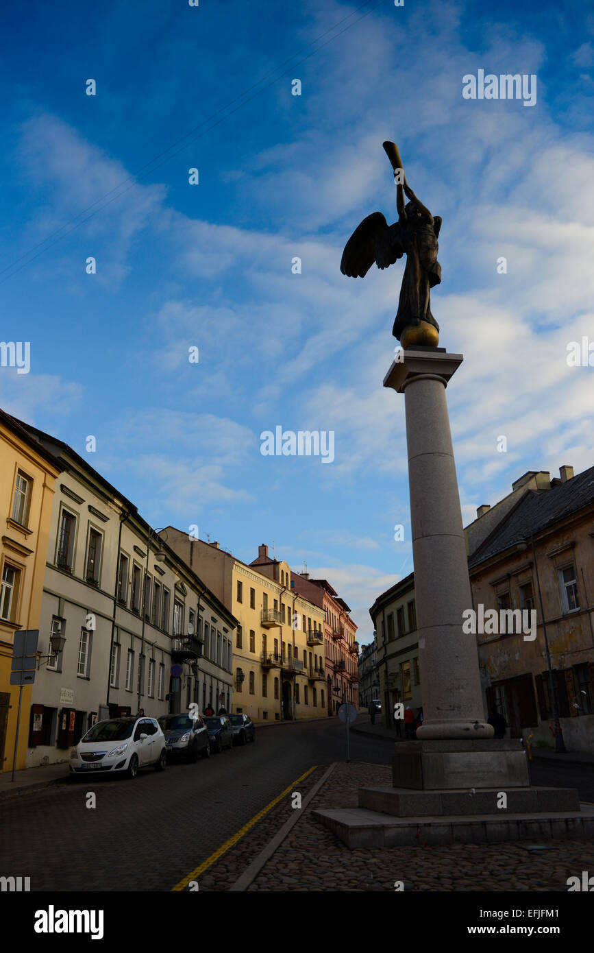 The Angel of Uzupis monument in artistic neighborhood of Vilnius ...