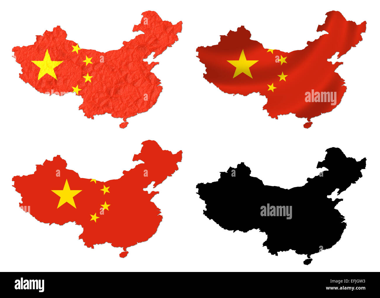 China map illustration hi-res stock photography and images - Alamy