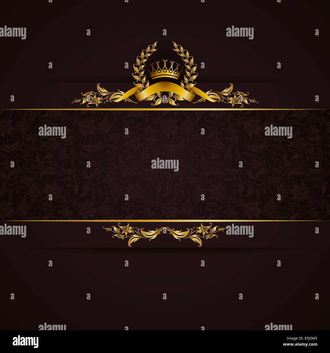 Elegant golden frame banner Stock Photo - Alamy
