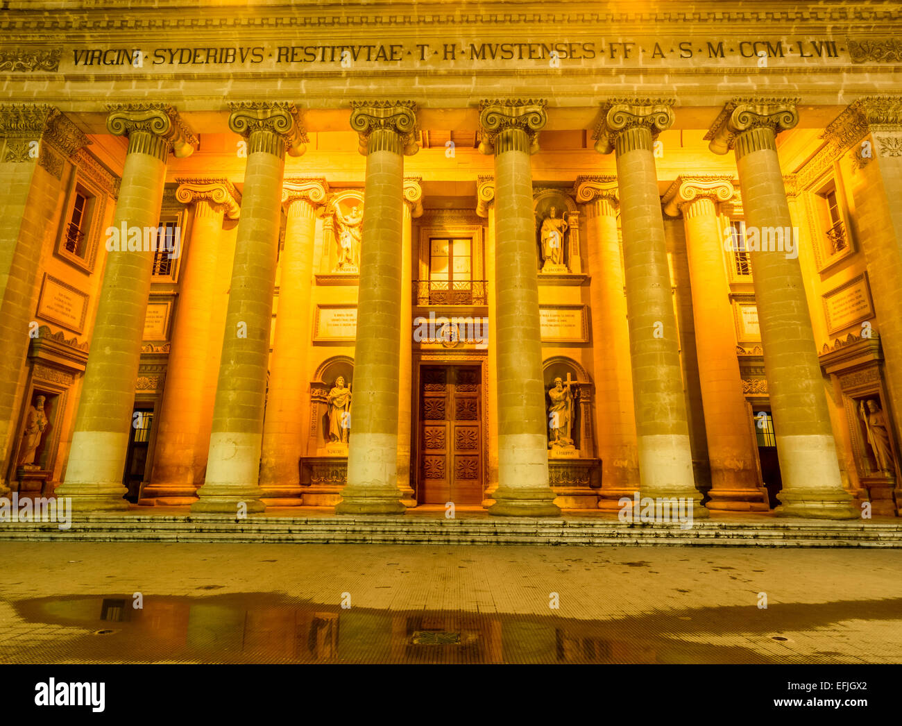 The Famous St Mary's Church in Mosta in Malta sometimes known as the ...