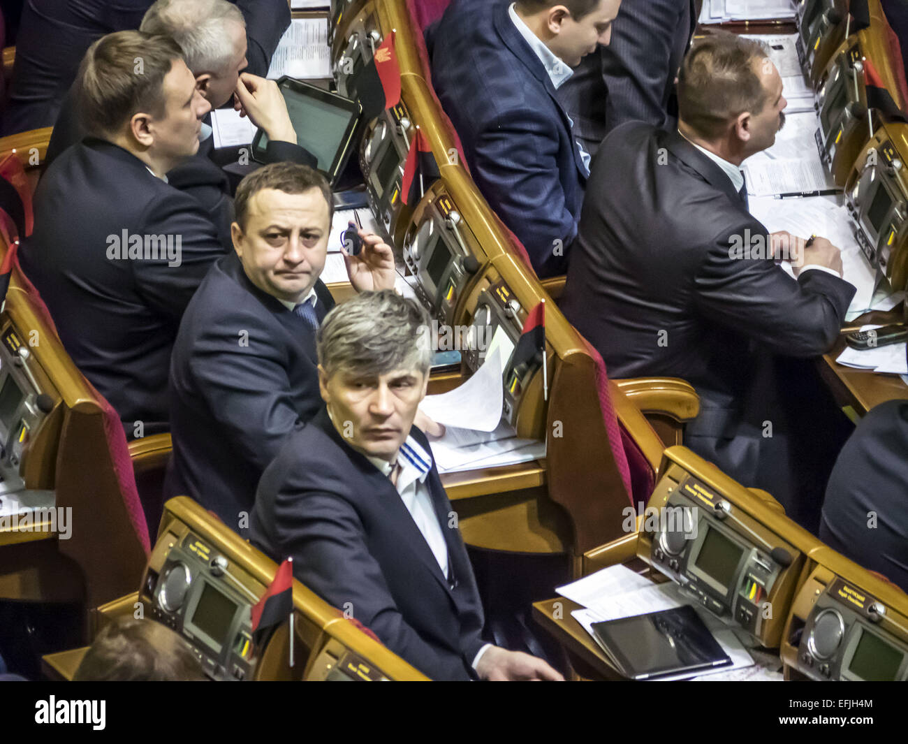 In the session hall of the Verkhovna Rada. 5th Feb, 2015. -- Verkhovna ...