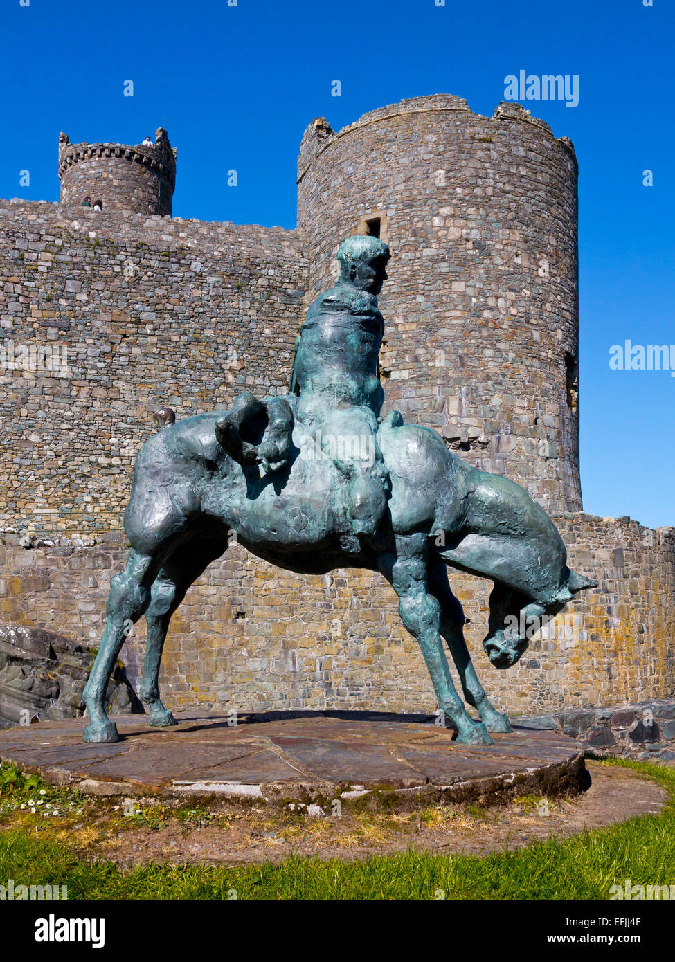 Harlech Castle in Gwynedd Snowdonia North Wales UK a medieval ...