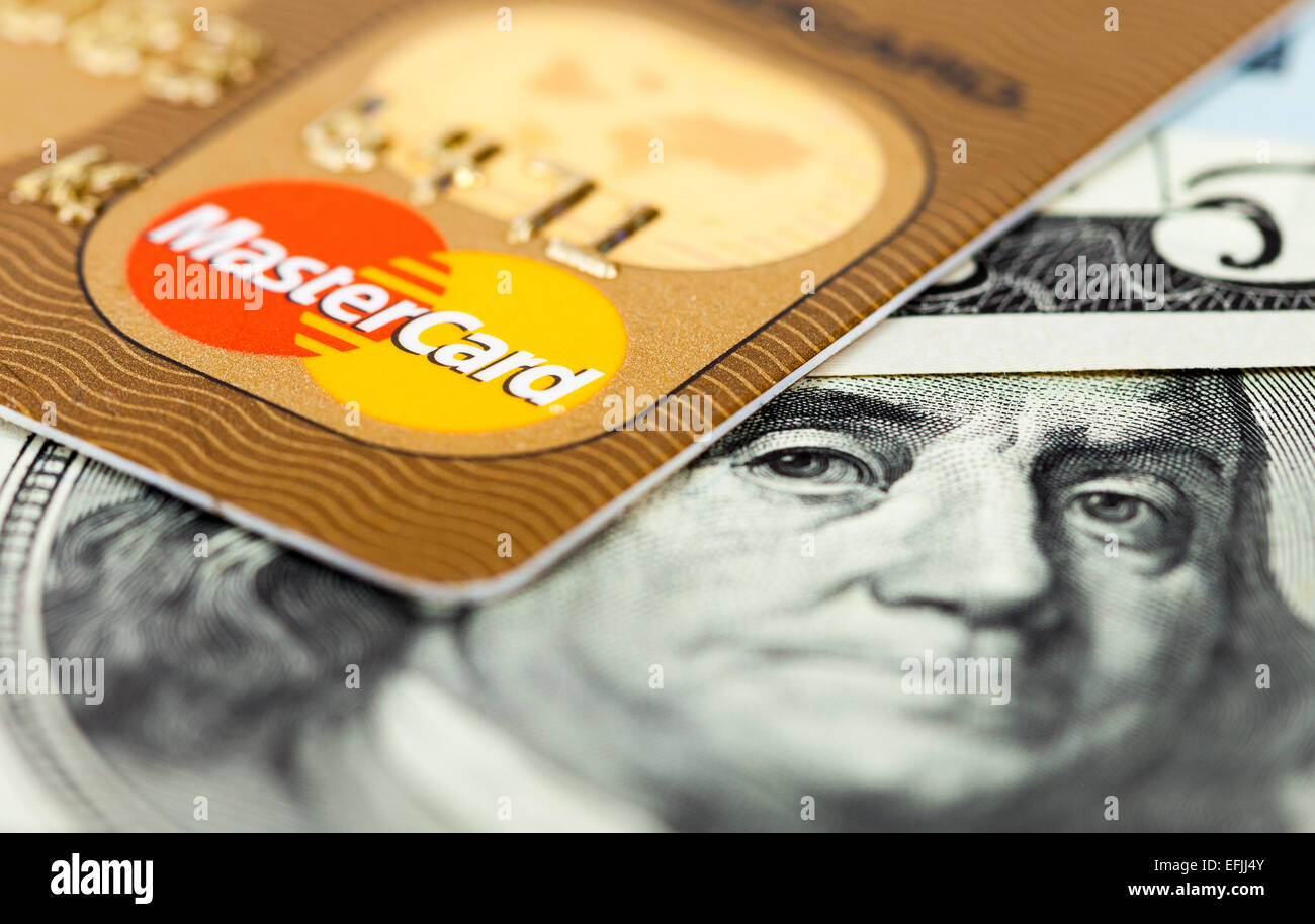 Photo of Mastercard credit card with american dollars Stock Photo - Alamy