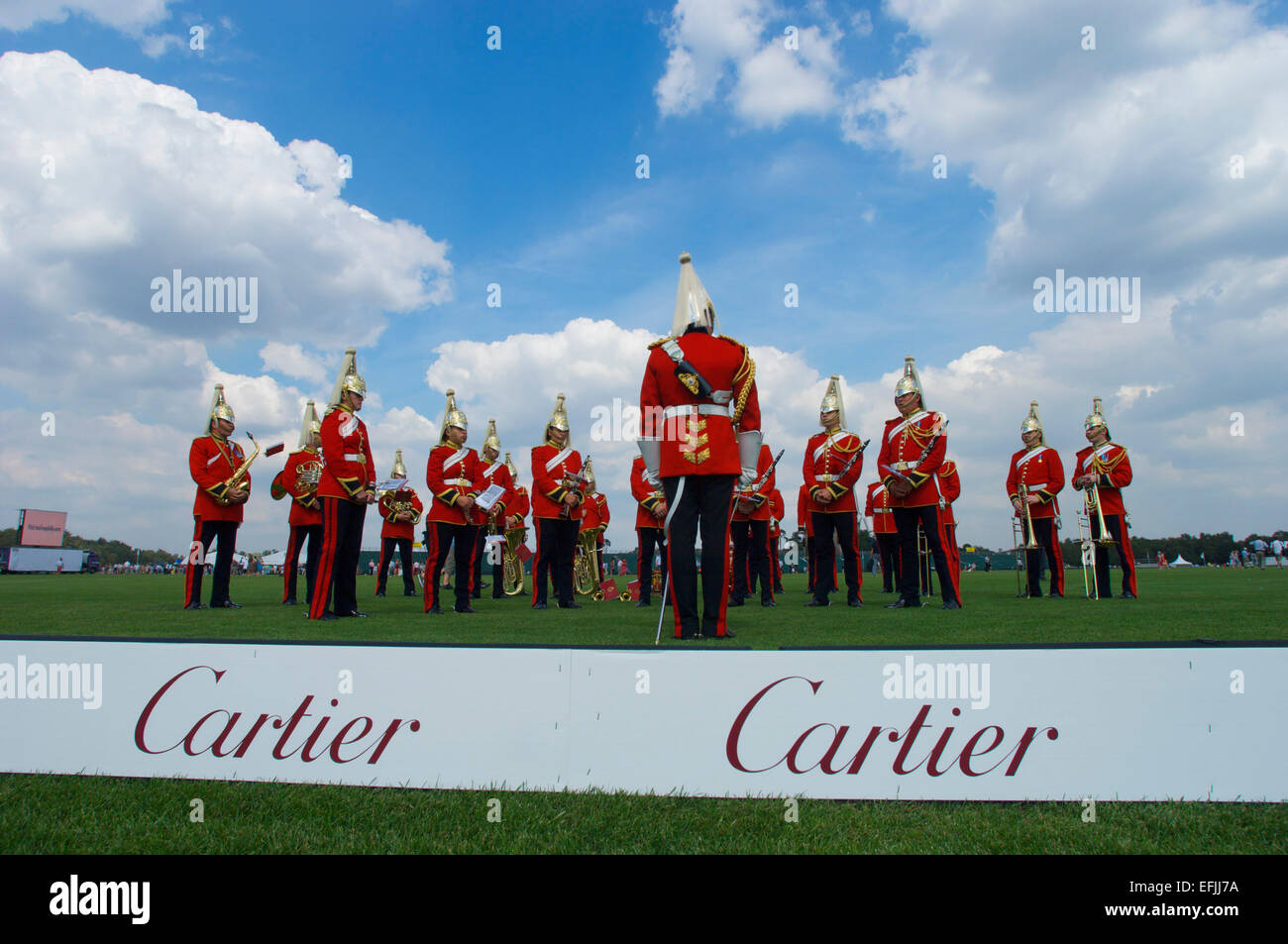 The Guards band at Cartier International polo day Stock Photo - Alamy