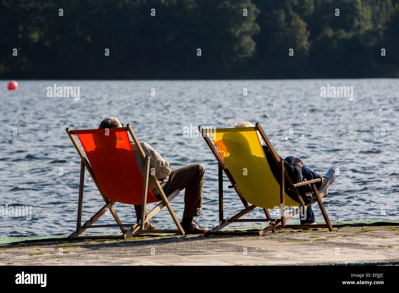 Seaside beach at Baldeneysee in Essen, former lido, 65000 sqm ...