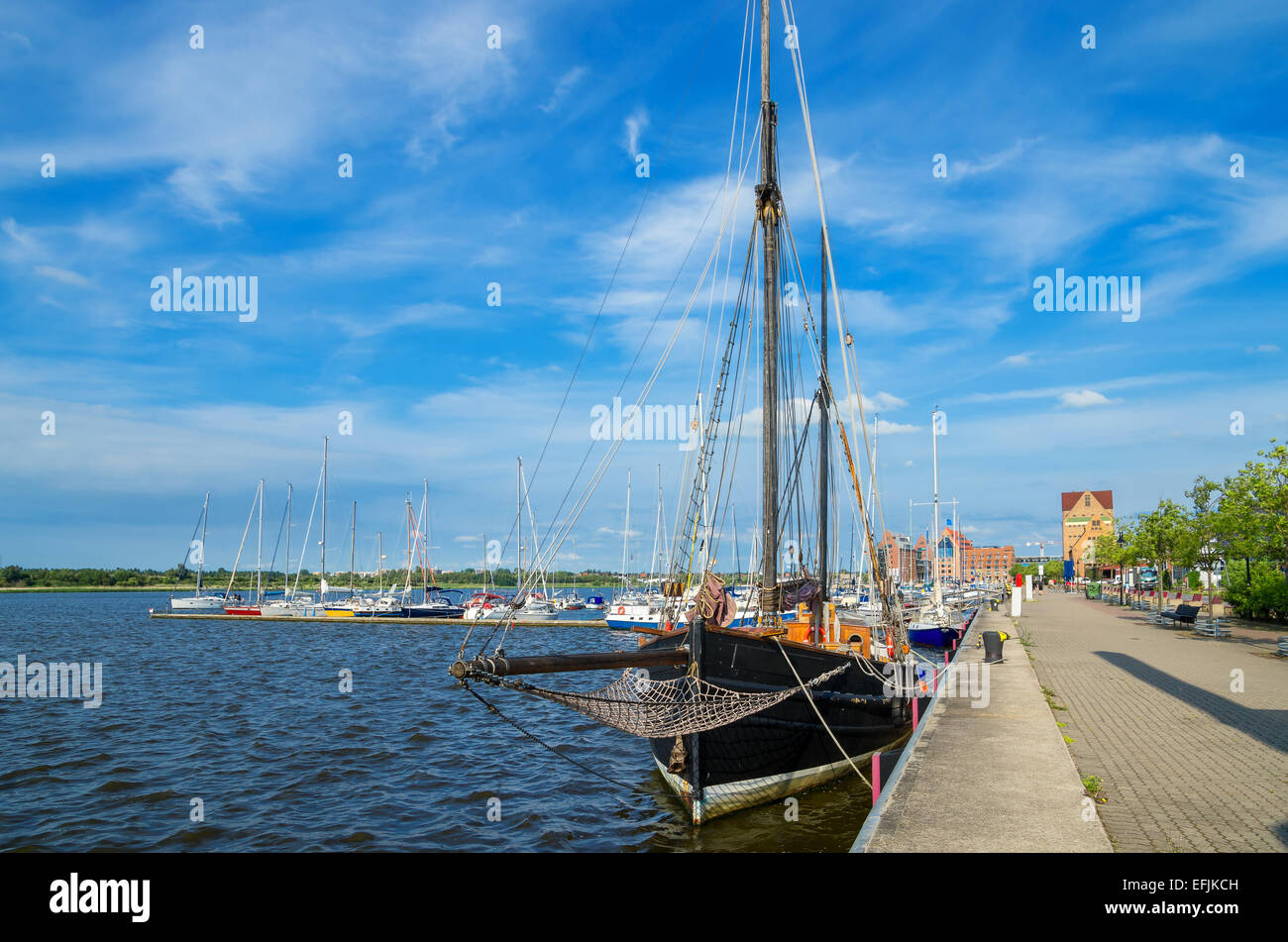Rostock harbor. Germany Stock Photo - Alamy