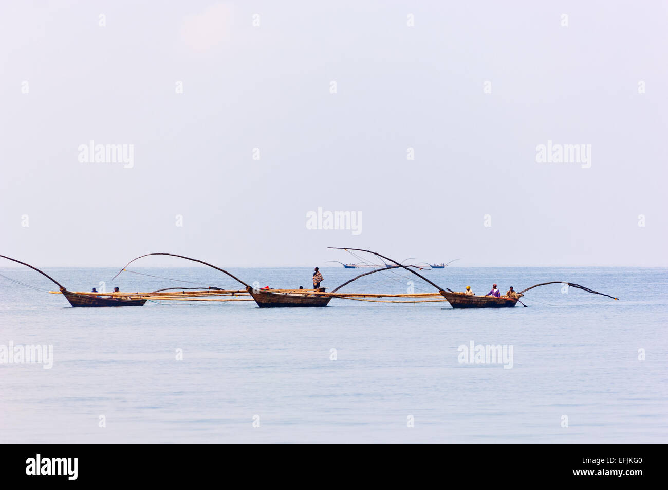 Traditional fishing boats on Lake Kivu near Gisenyi, Rwanda Stock Photo ...