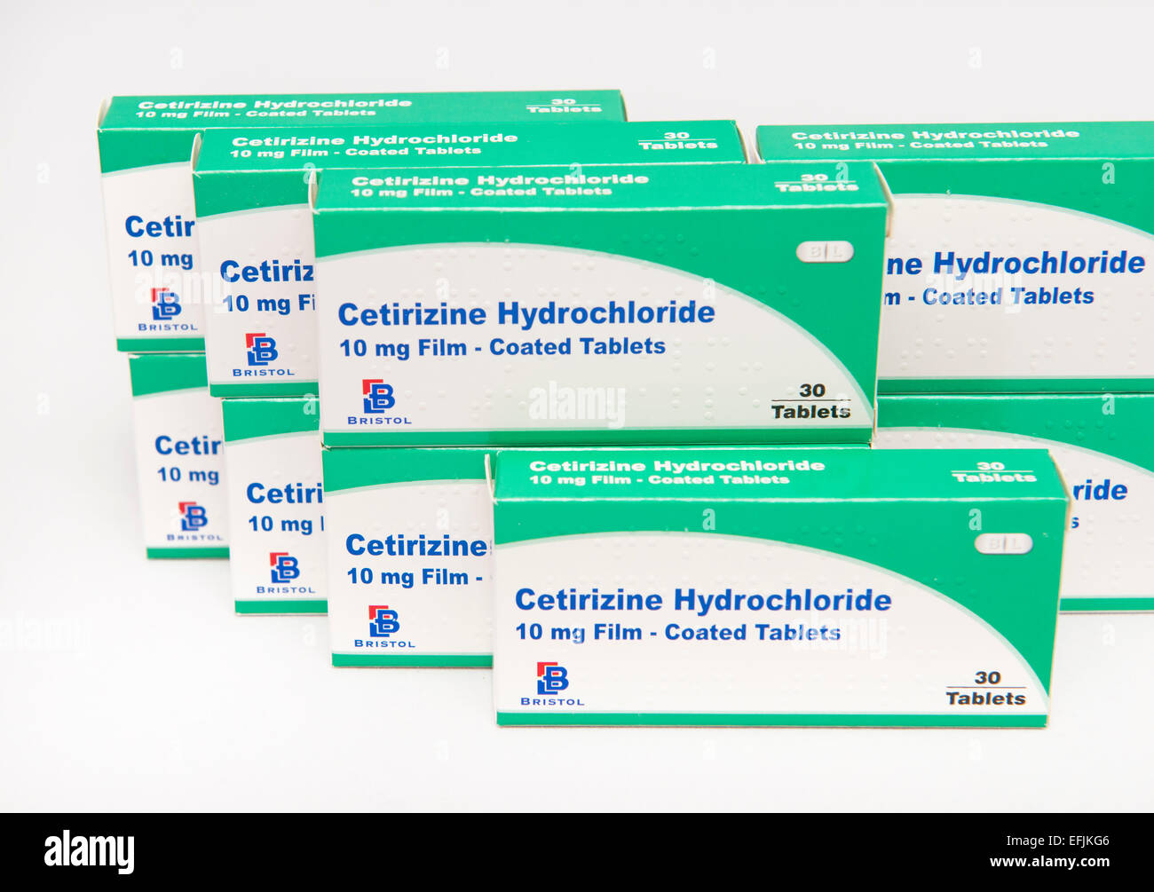 Cetirizine Hydrochloride antihistamine tablets Stock Photo - Alamy