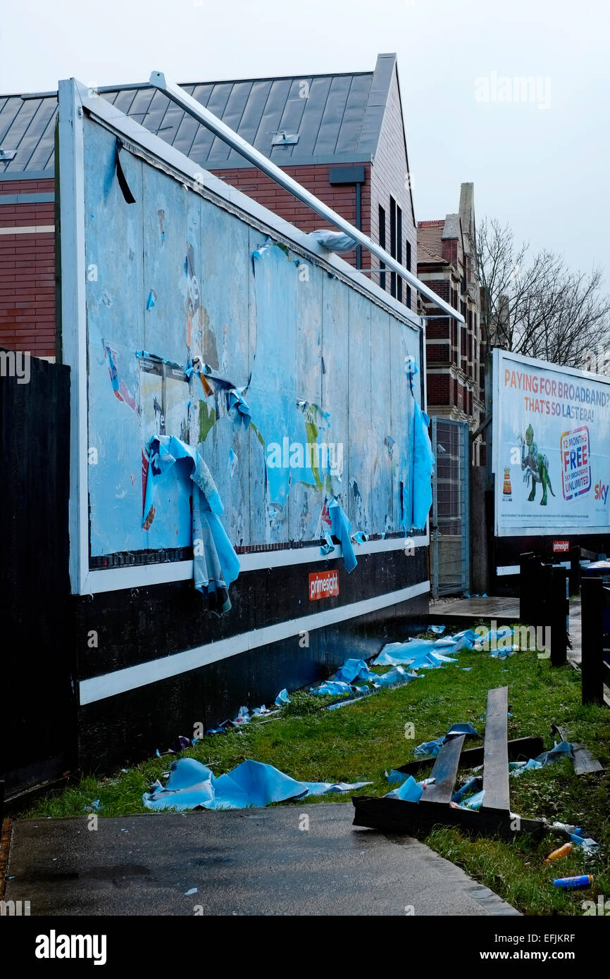 Ripped Torn Poster Billboard Advertising High Resolution Stock ...