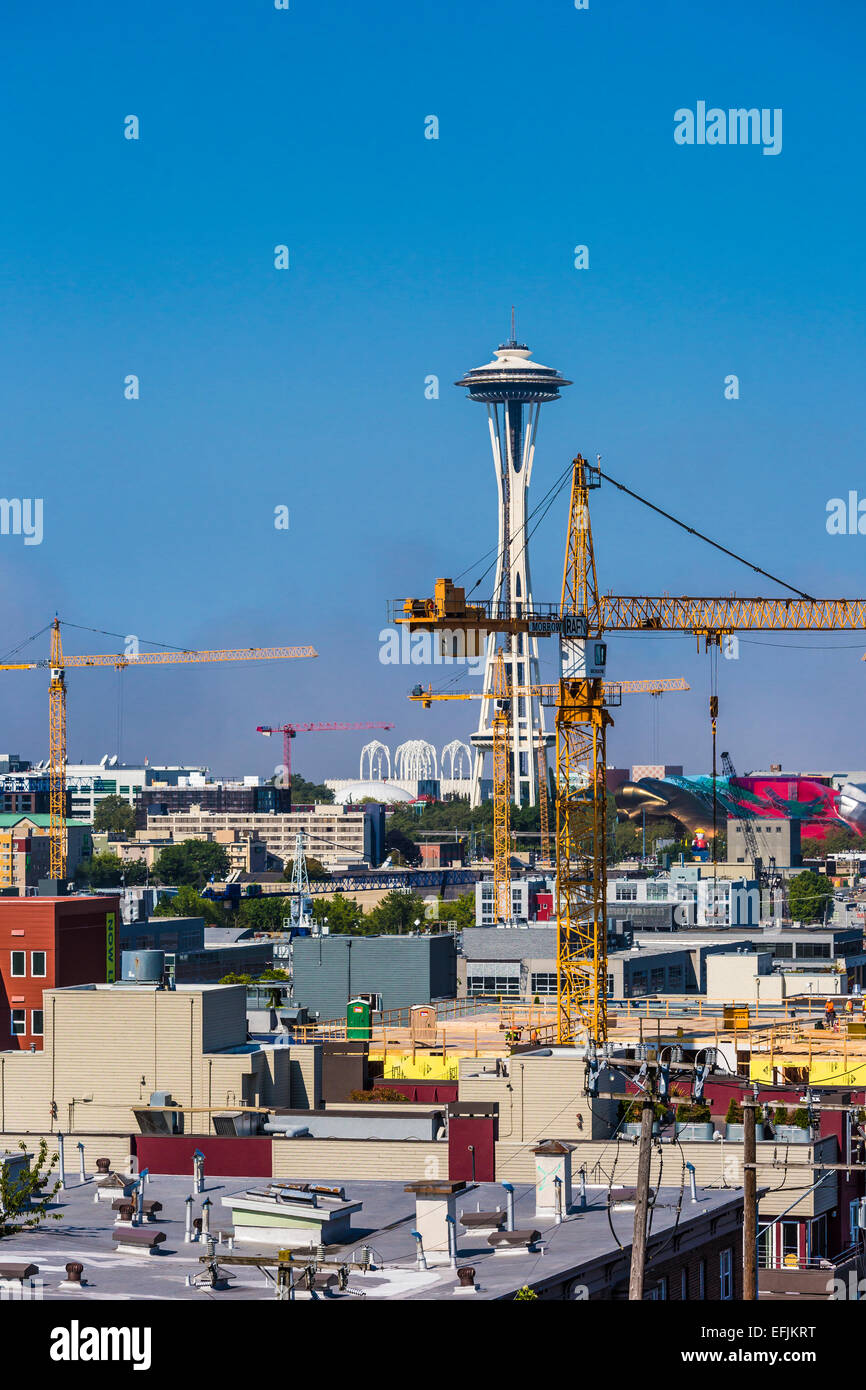 Construction cranes show the incredible building boom happening in the ...