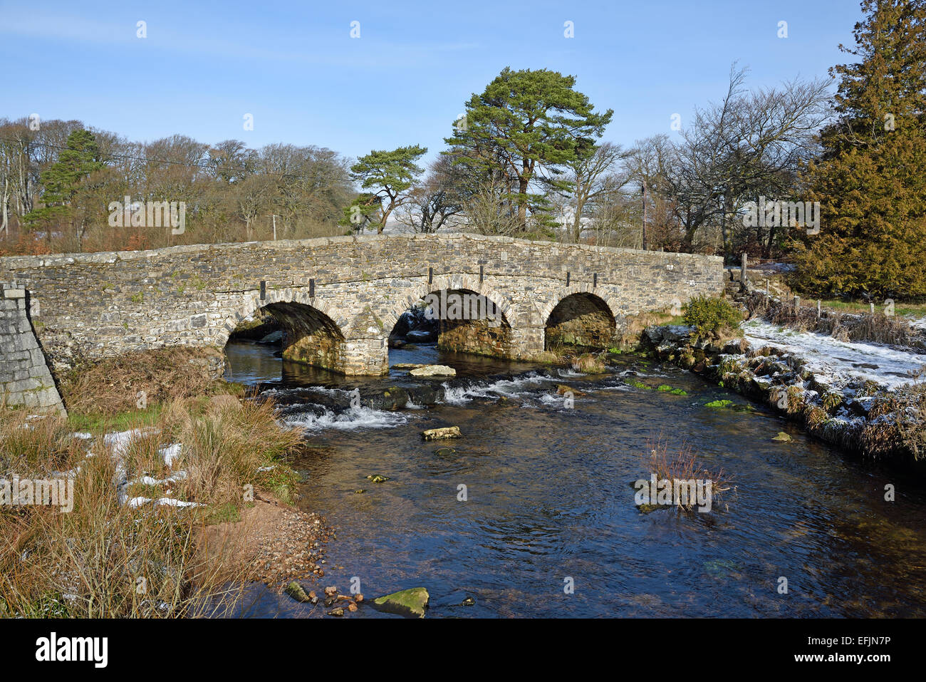 The road bridge at Postbridge, Dartmoor National Park, Devon Stock ...