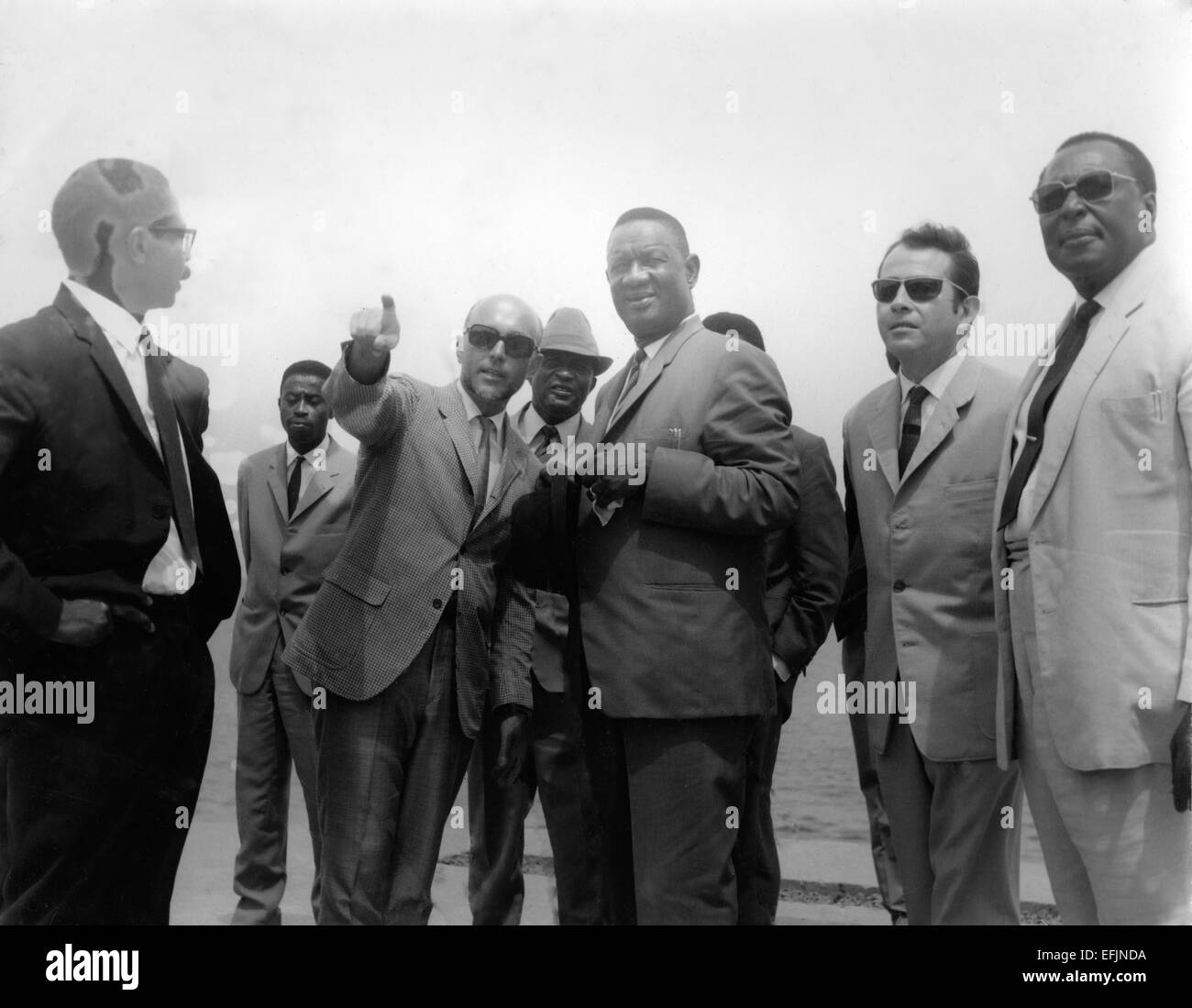 1966 Siaka Stevens, first president of Sierra Leone, visiting Freetown ...