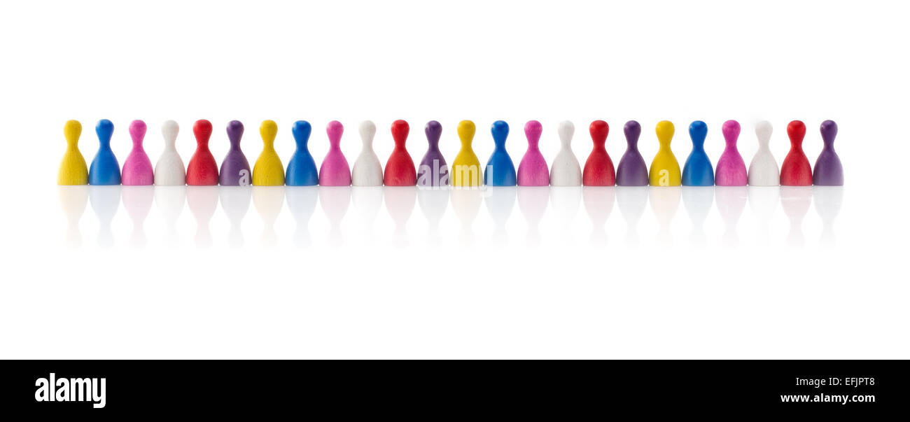 People line up order Cut Out Stock Images & Pictures - Alamy